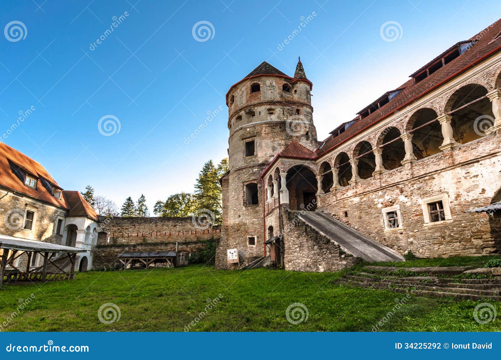 The Bethlen Castle, Cris, Romania Stock Photo - Image of courtyard ...