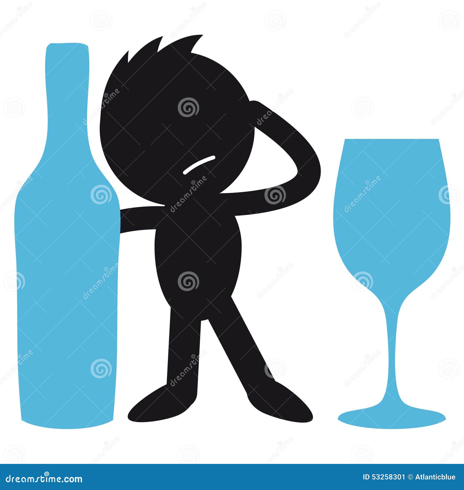 Betrunken stock abbildung. Illustration von mann, leute - 53258301