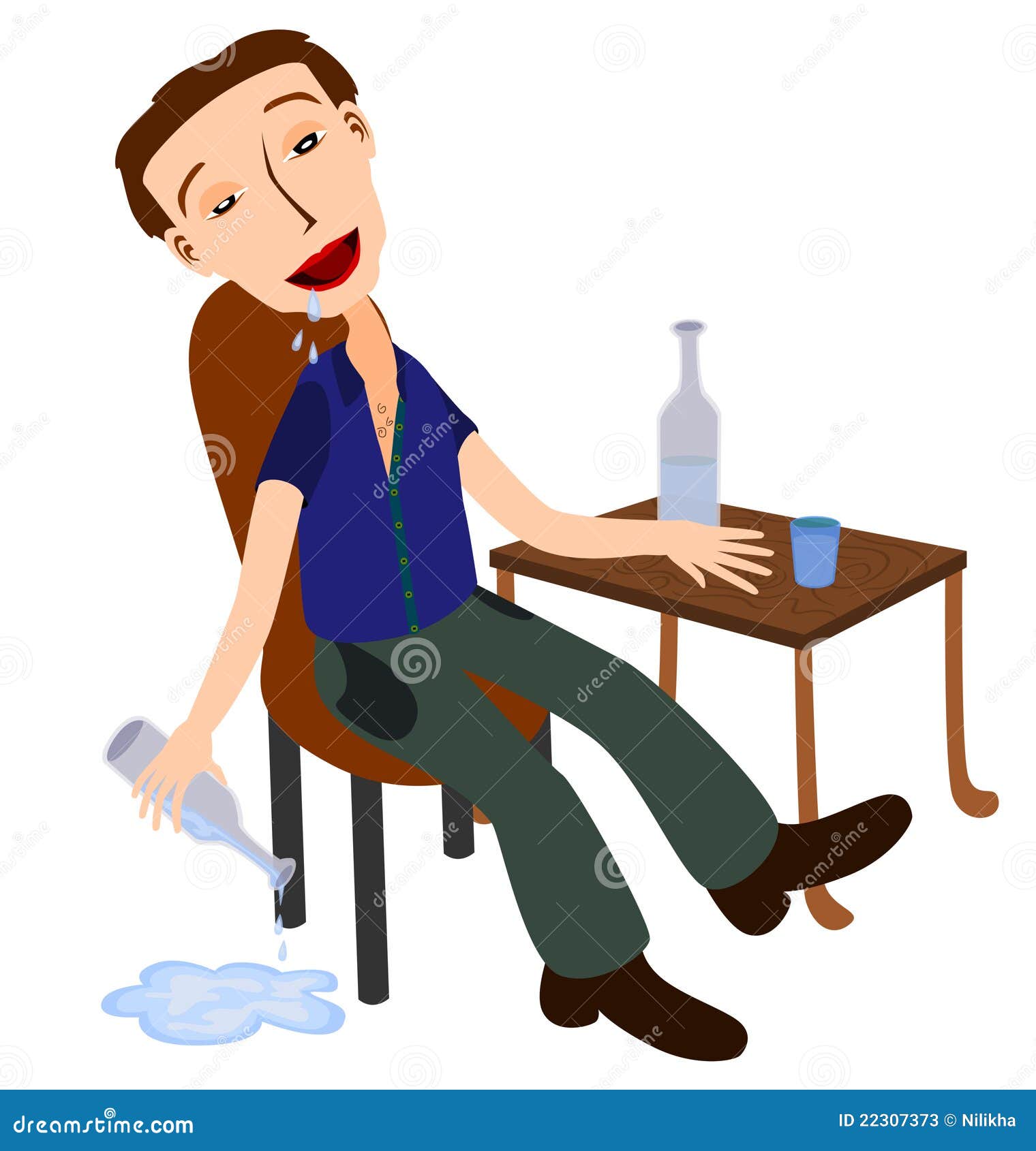 Betrunken und unbewusst stock abbildung. Illustration von neigung ...