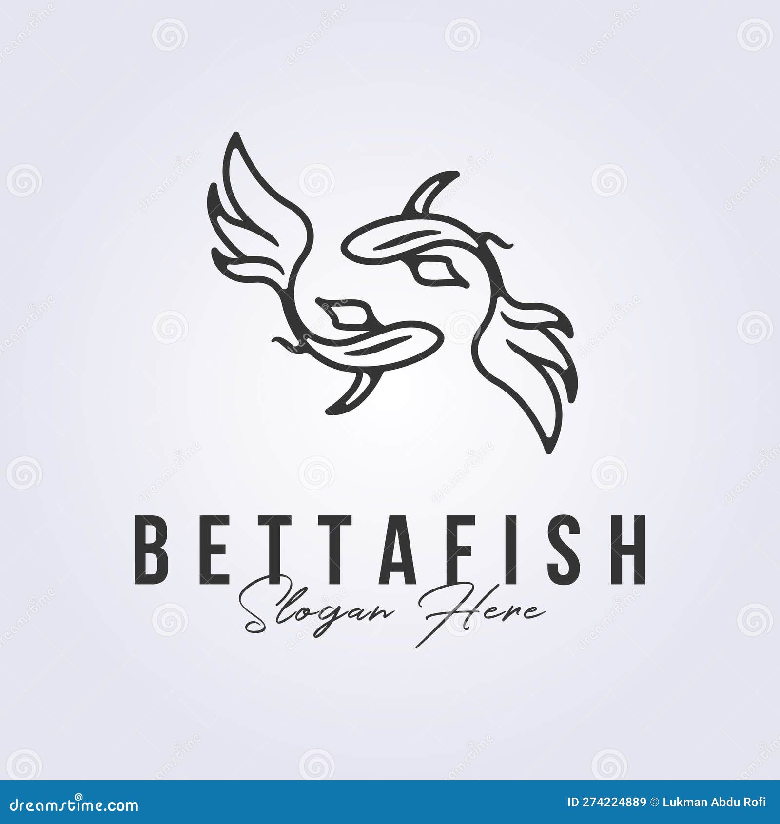 Betta Fish Asian Fish Logo Vector Illustration Design Stock Illustration - Illustration of ...