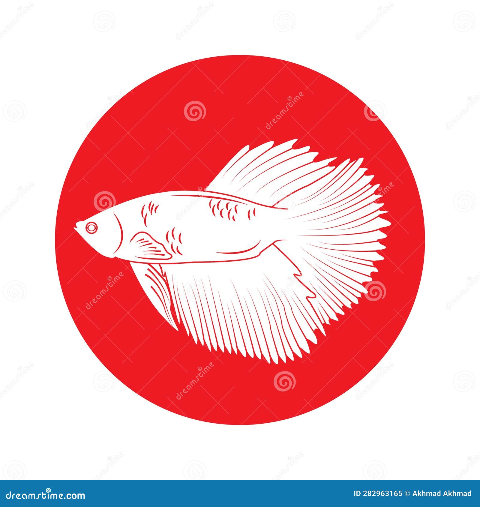 Betta fish icon stock vector. Illustration of splendens - 282963165