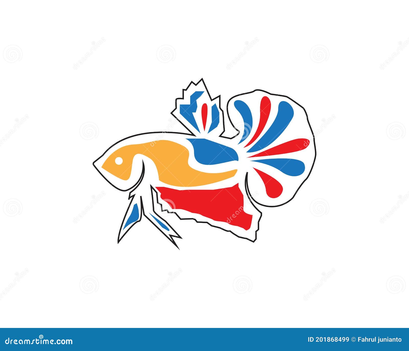 Betta Fish Logo Vector Template Stock Vector - Illustration of isolated ...