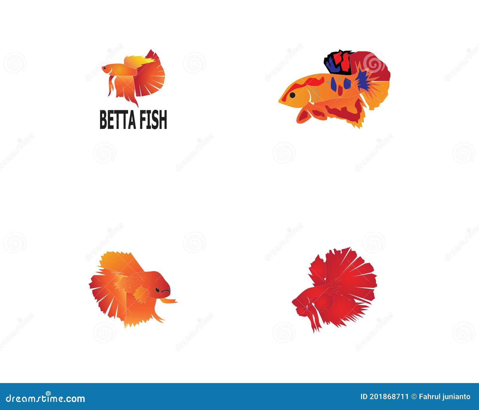 Betta Fish Logo Vector Template Stock Vector - Illustration of black ...