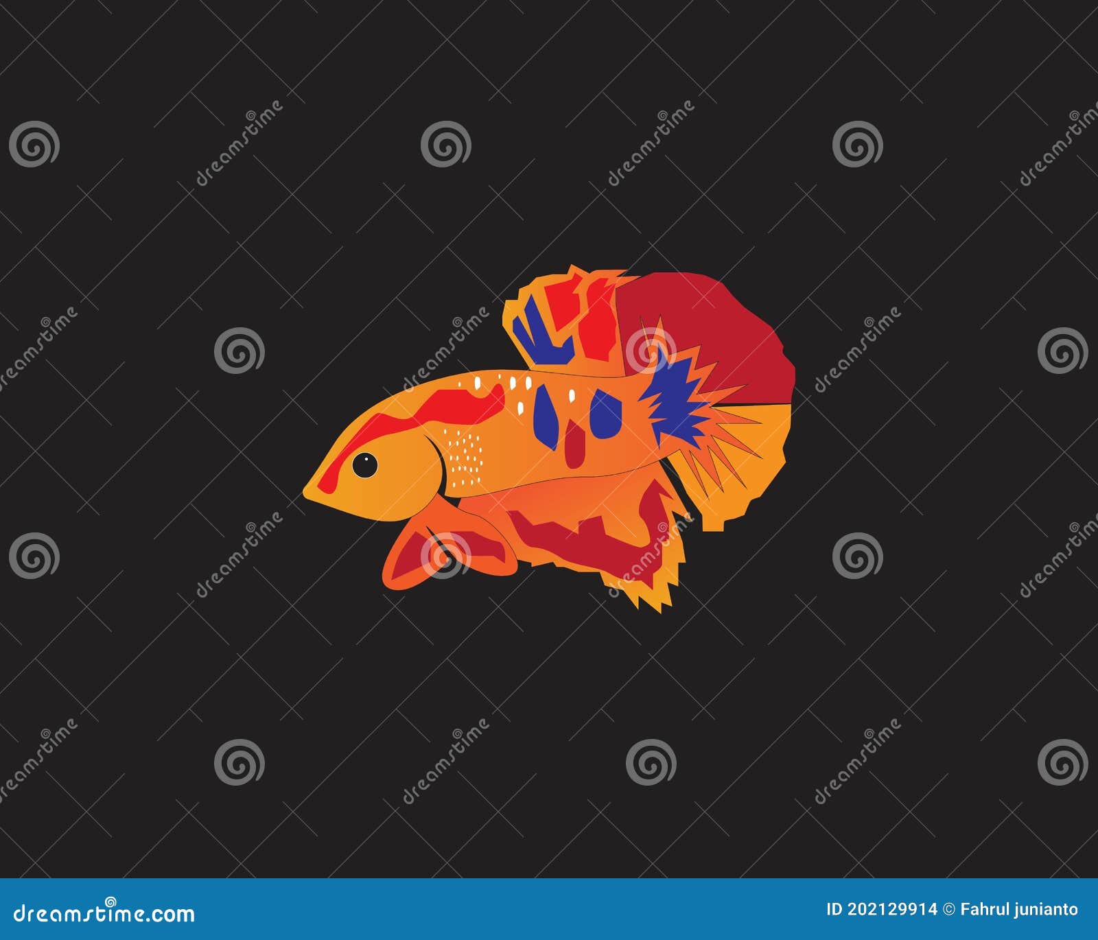 Betta Fish Logo Vector Template Stock Vector - Illustration of elegant ...