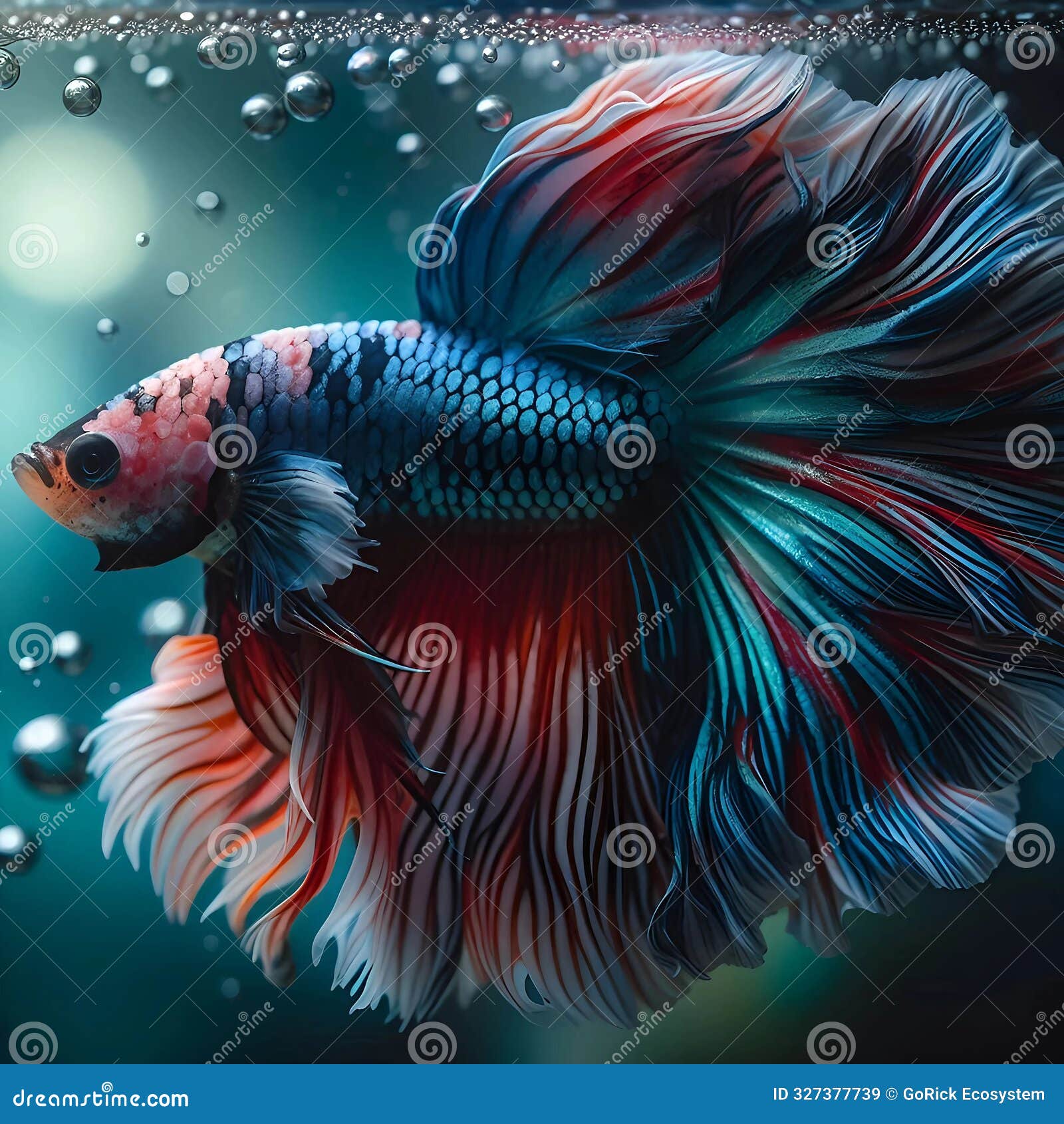 Betta Fish with Their Beautiful and Beautiful Colors in the Aquarium ...