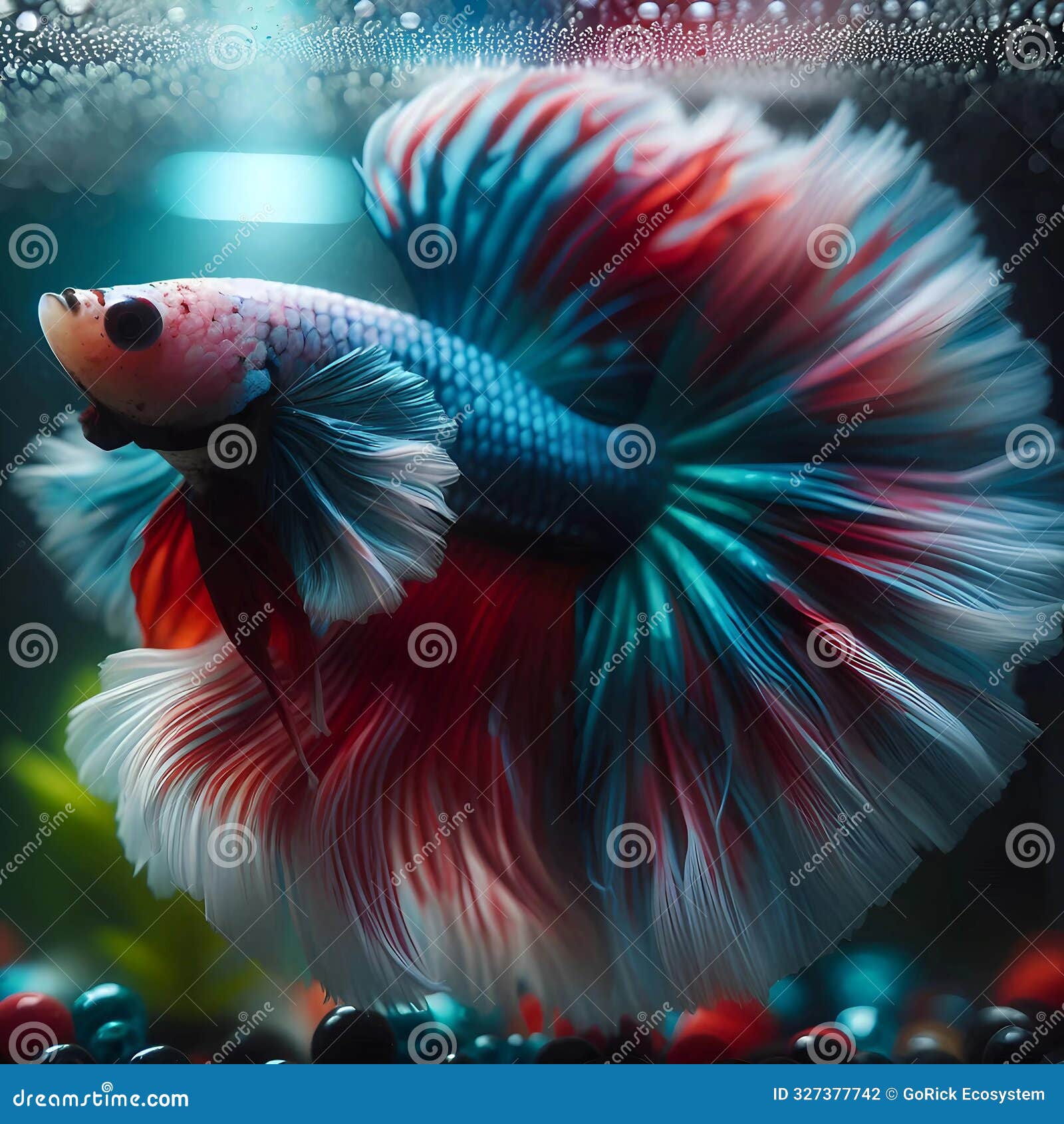 Betta Fish with Their Beautiful and Beautiful Colors in the Aquarium ...