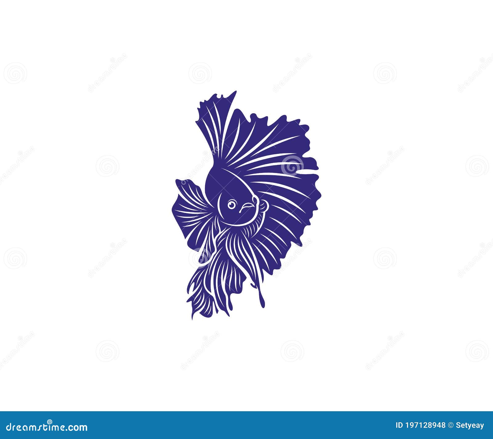 Betta Fish Vector Illustration, Fighting Fish Logo Design Template ...