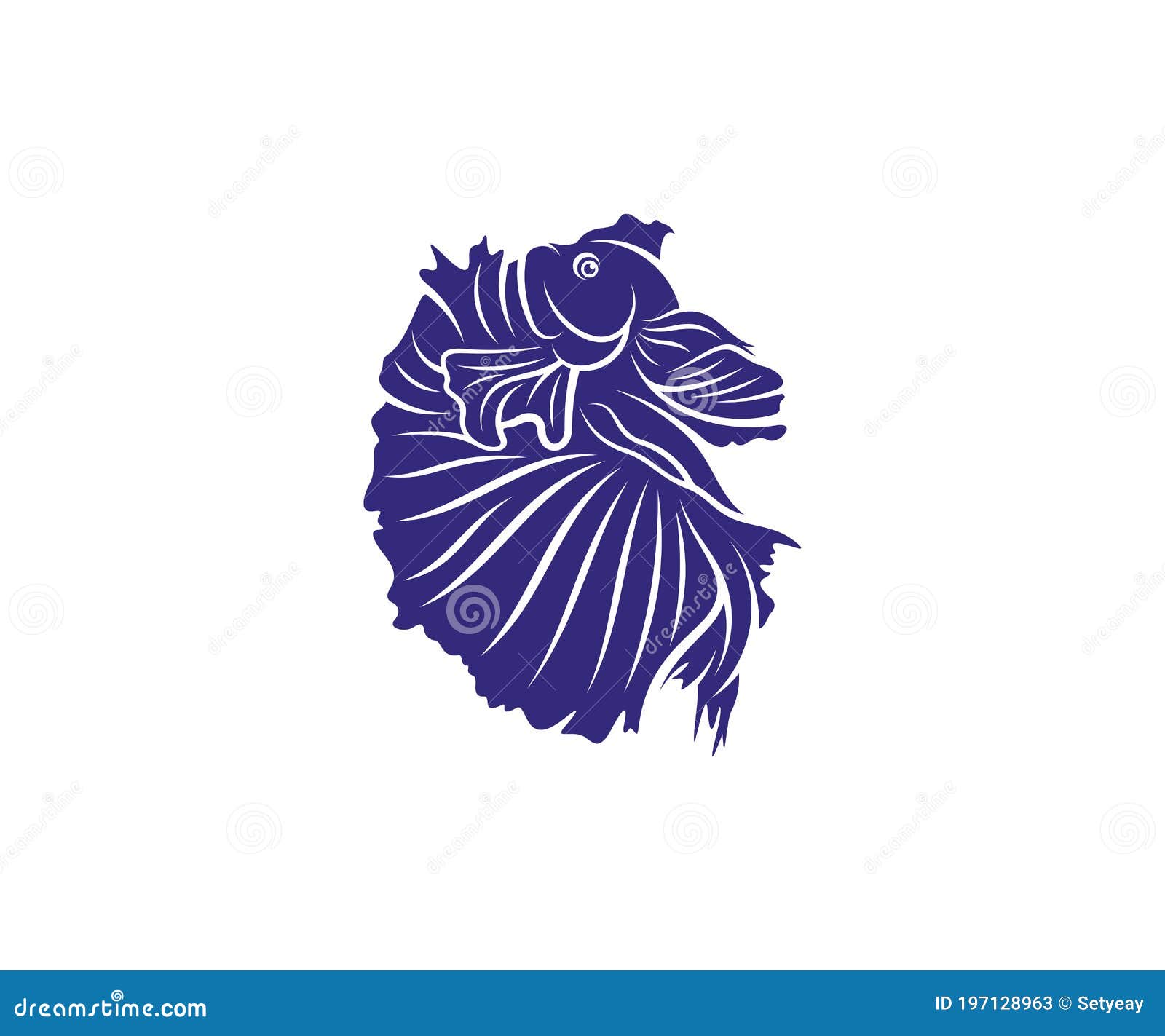 Betta Fish Vector Illustration, Fighting Fish Logo Design Template ...