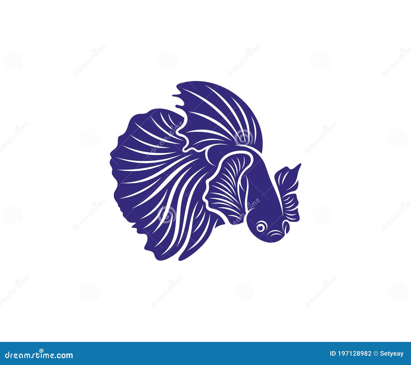 Betta Fish Vector Illustration, Fighting Fish Logo Design Template ...