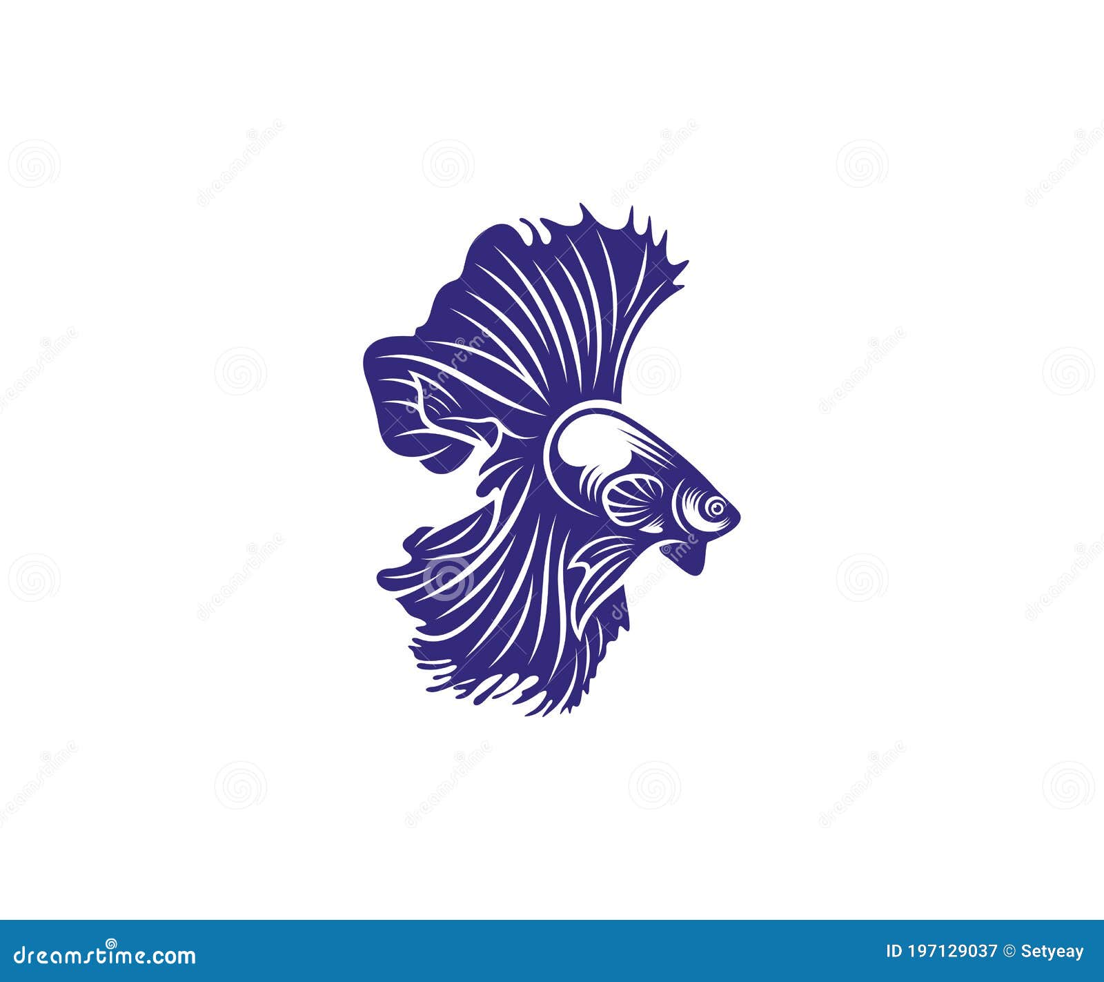 Betta Fish Vector Illustration, Fighting Fish Logo Design Template ...