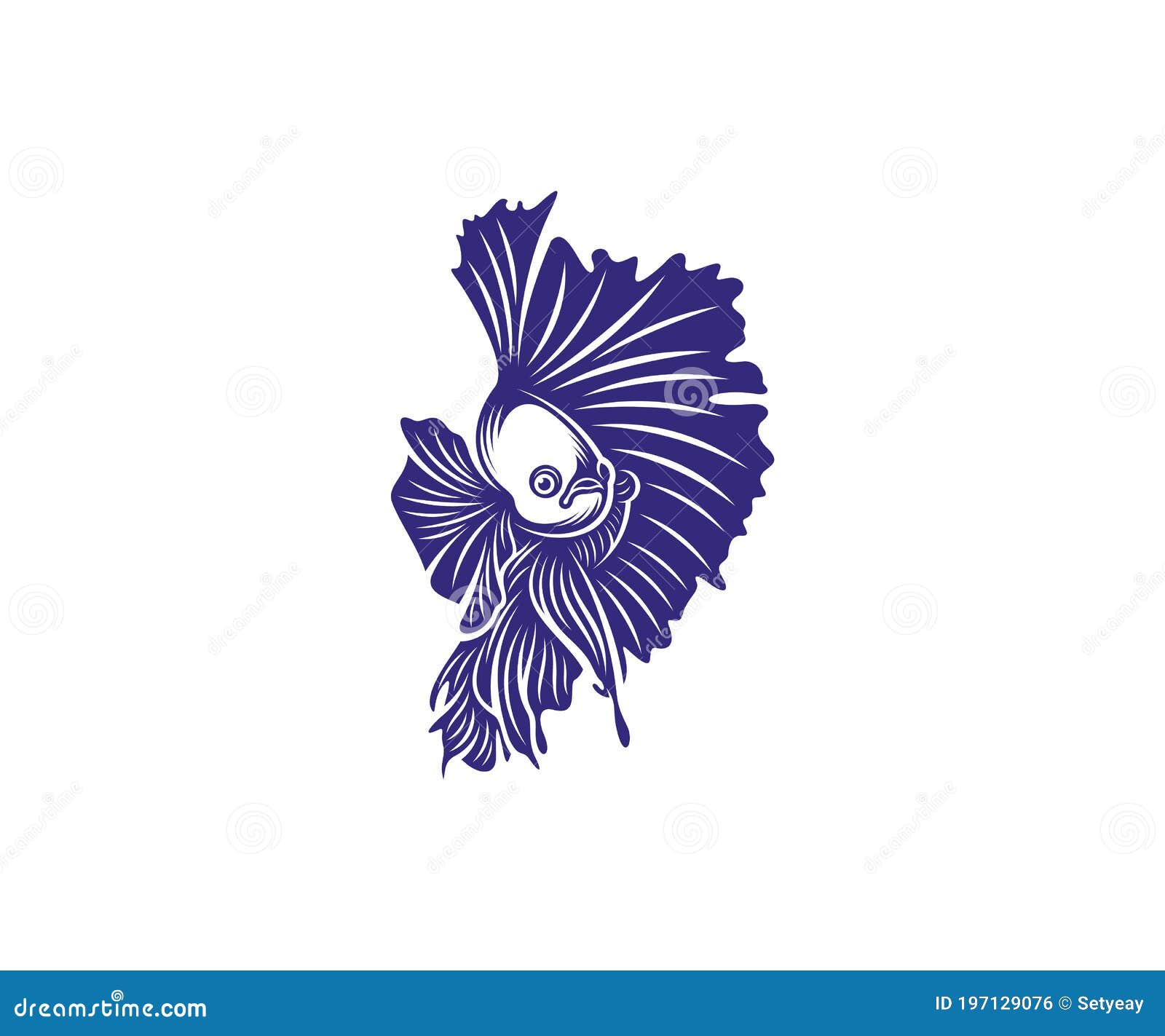 Betta Fish Vector Illustration, Fighting Fish Logo Design Template ...