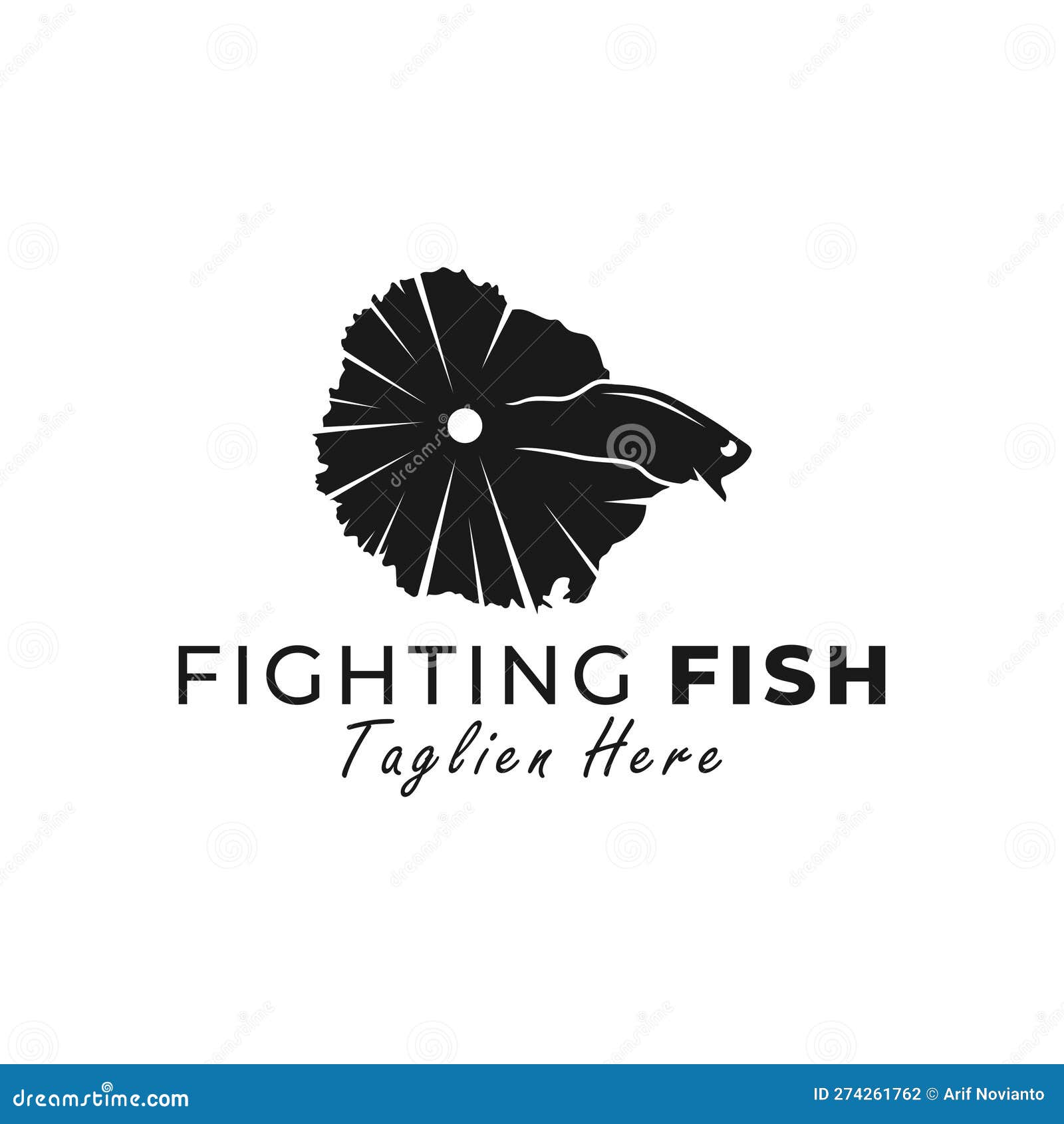 Betta Fish Vector Illustration Logo Design Stock Vector - Illustration ...