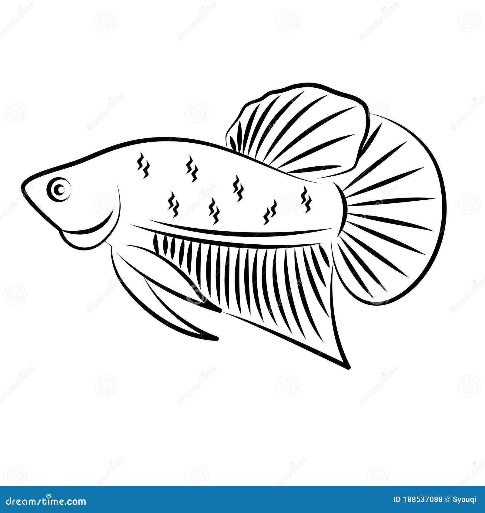 Betta Wild Line Art Minimalist Vector Stock Vector - Illustration of ...