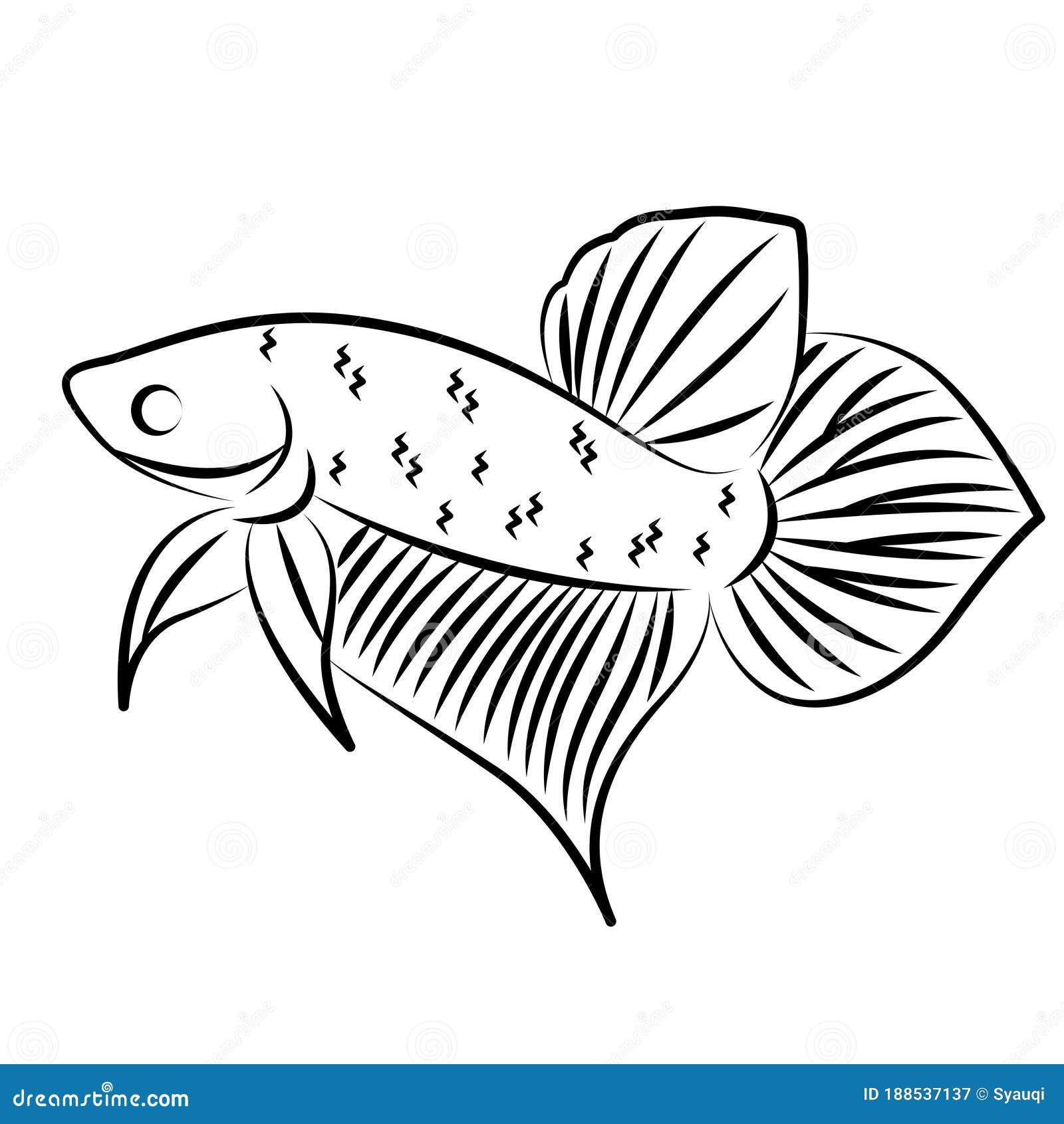 Betta Wild Line Art Minimalist Vector Stock Vector - Illustration of ...