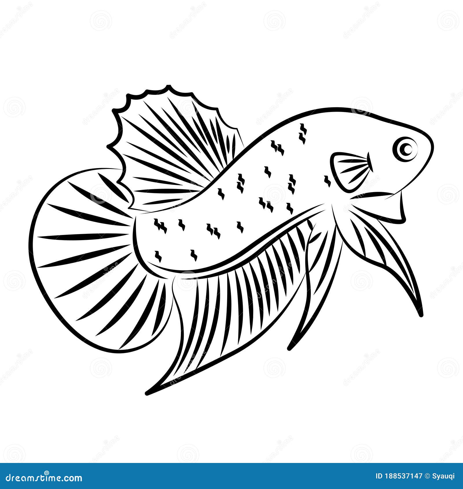 Betta Wild Line Art Minimalist Vector Stock Vector - Illustration of ...