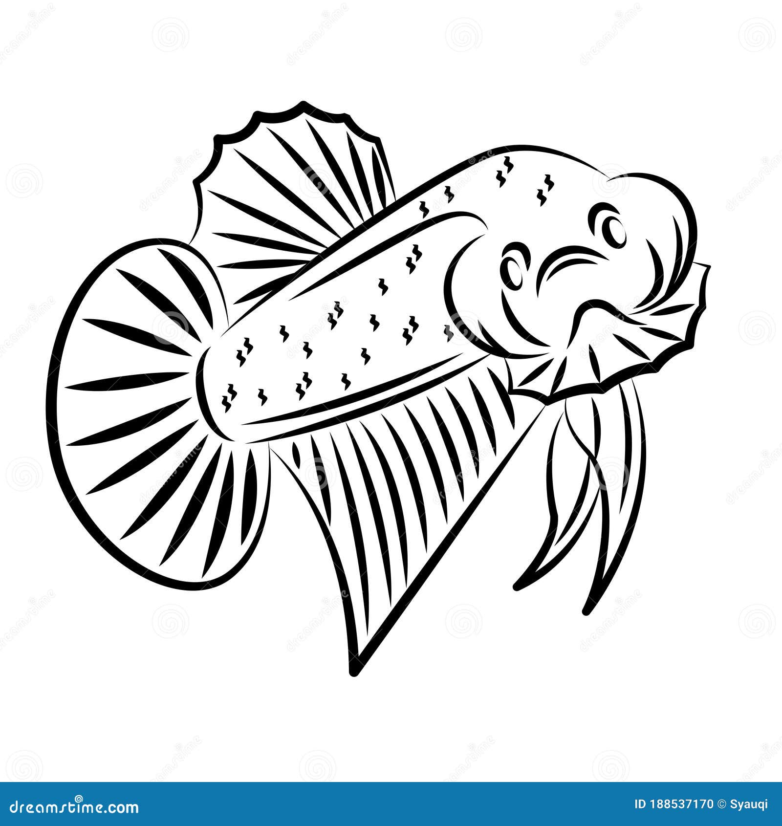 Betta Wild Line Art Minimalist Vector Stock Vector - Illustration of ...