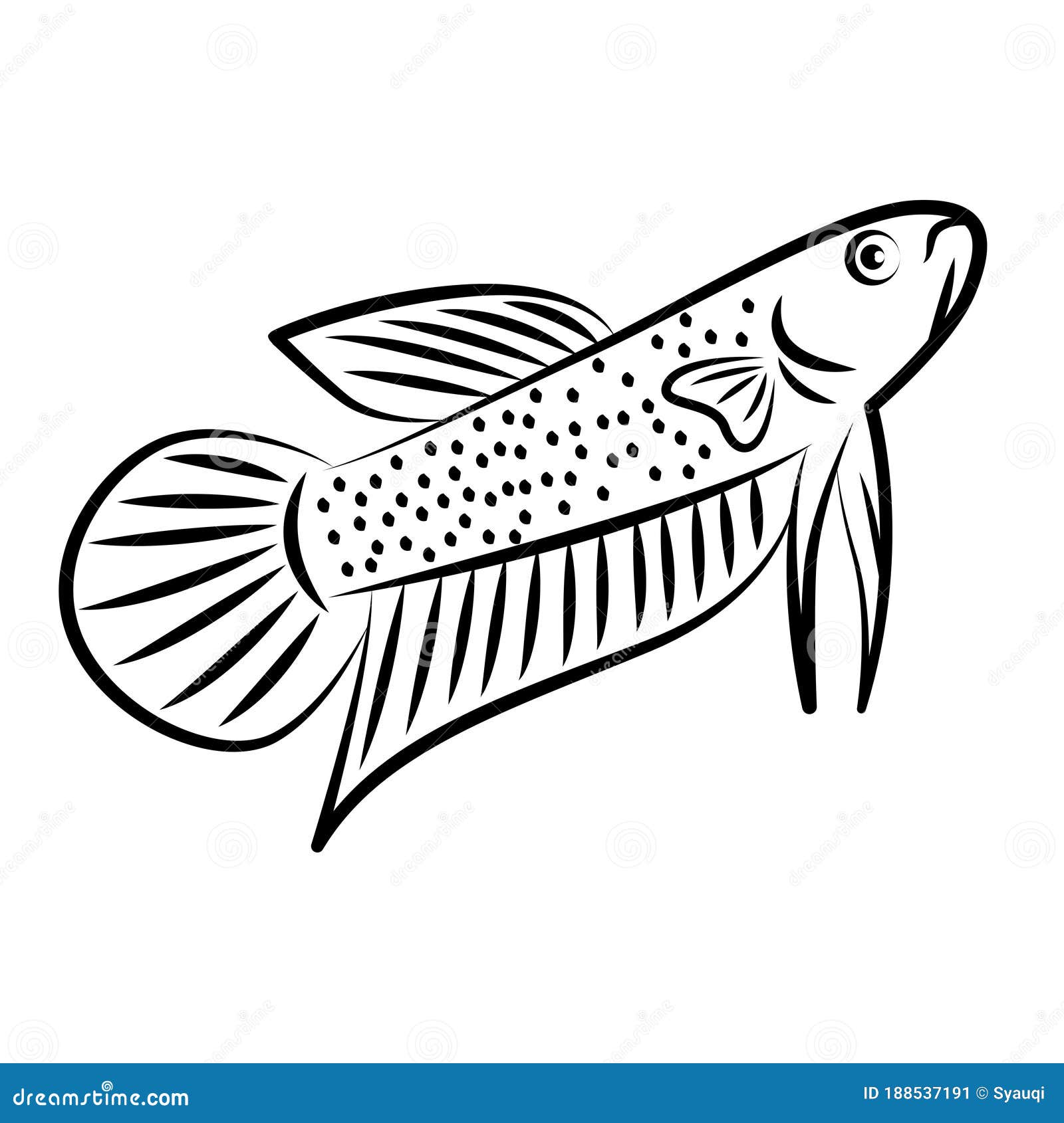 Betta Wild Line Art Minimalist Vector Stock Vector - Illustration of ...