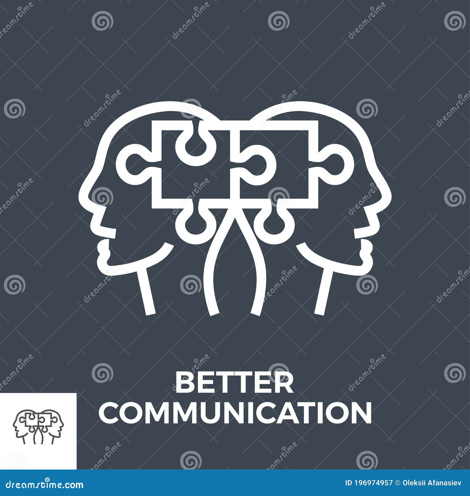 Better communication icon stock vector. Illustration of profile - 196974957