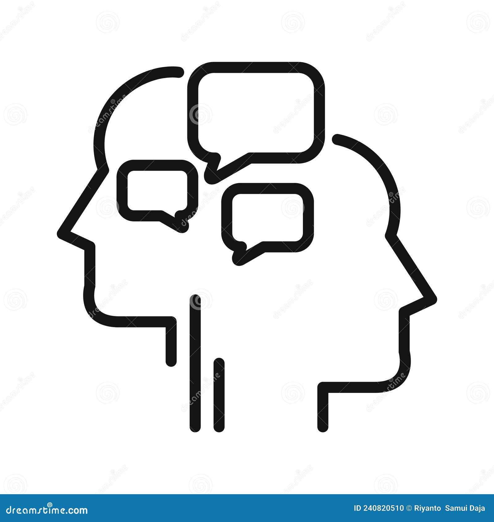 Better Communication Black and White Icon Illustration Stock Vector ...