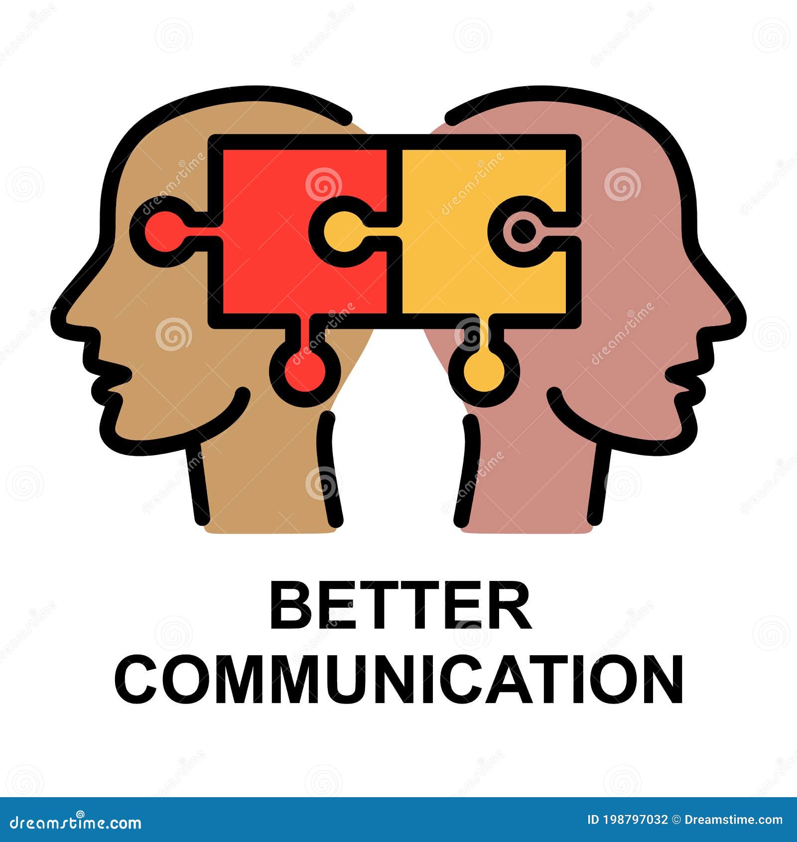 Better Communication Vector Icon Isolated on the Black Background Stock ...