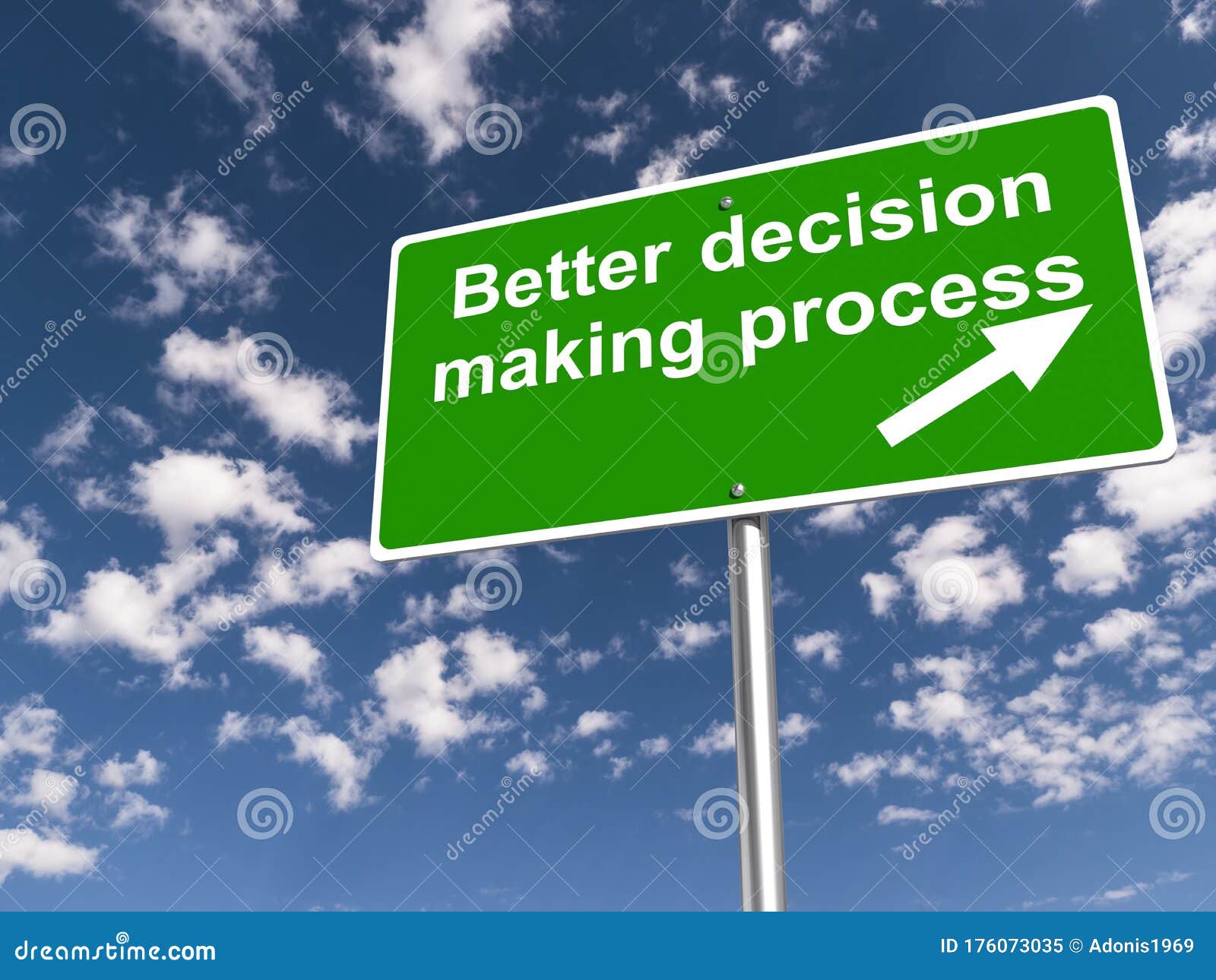 Better Decision Making Process Traffic Sign Stock Image - Image of tool ...