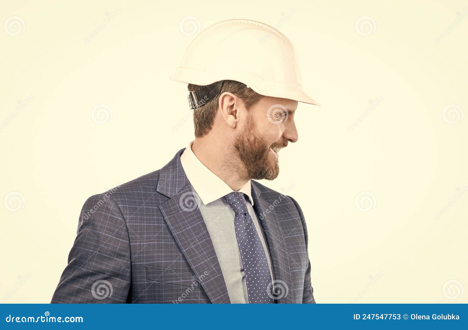 For Better Future More Civil Engineer. Happy Engineer Side-face ...