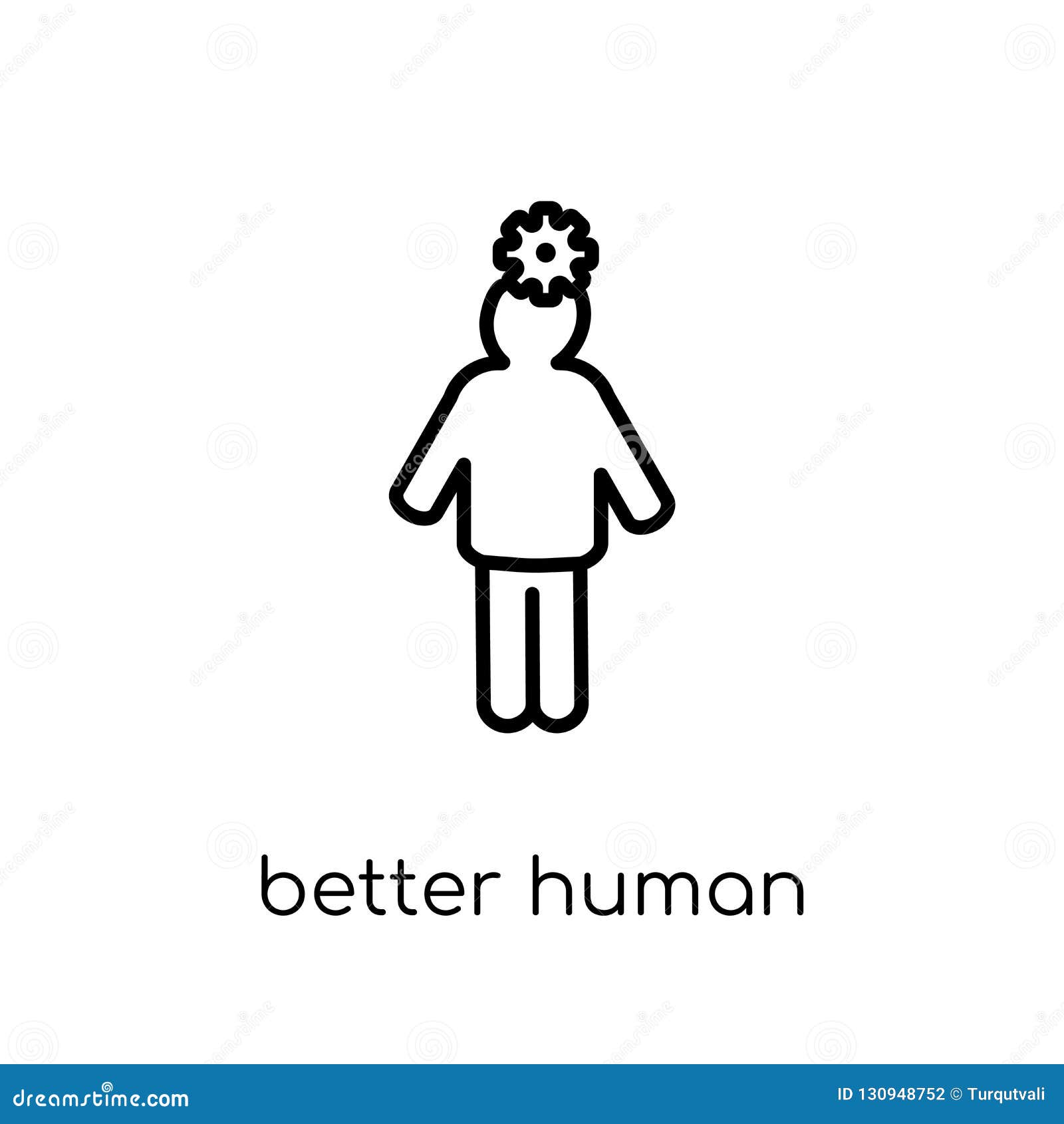 Better Human Icon. Trendy Modern Flat Linear Vector Better Human Stock ...