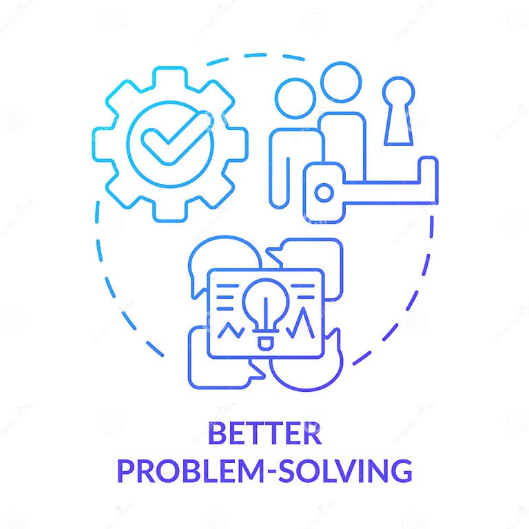 Better Problem-solving Blue Gradient Concept Icon Stock Vector ...