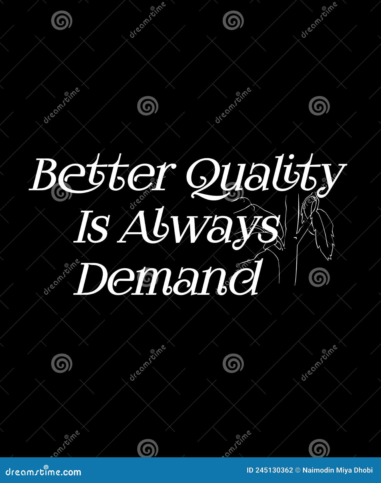 Better Quality always Demand Green Letters Stock Illustration ...