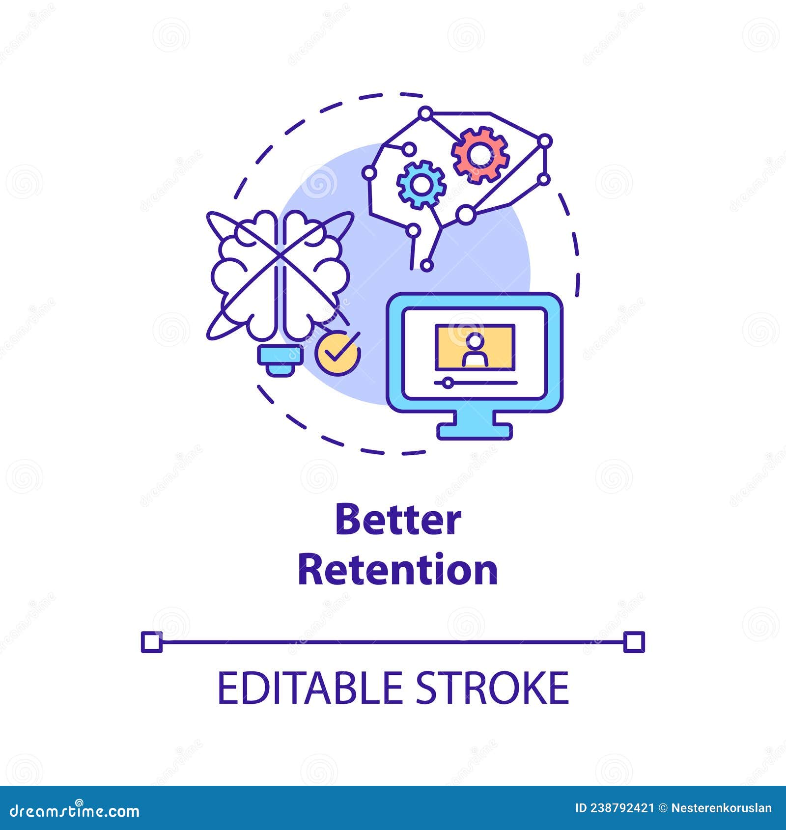 Better Retention Concept Icon Stock Vector - Illustration of technique ...