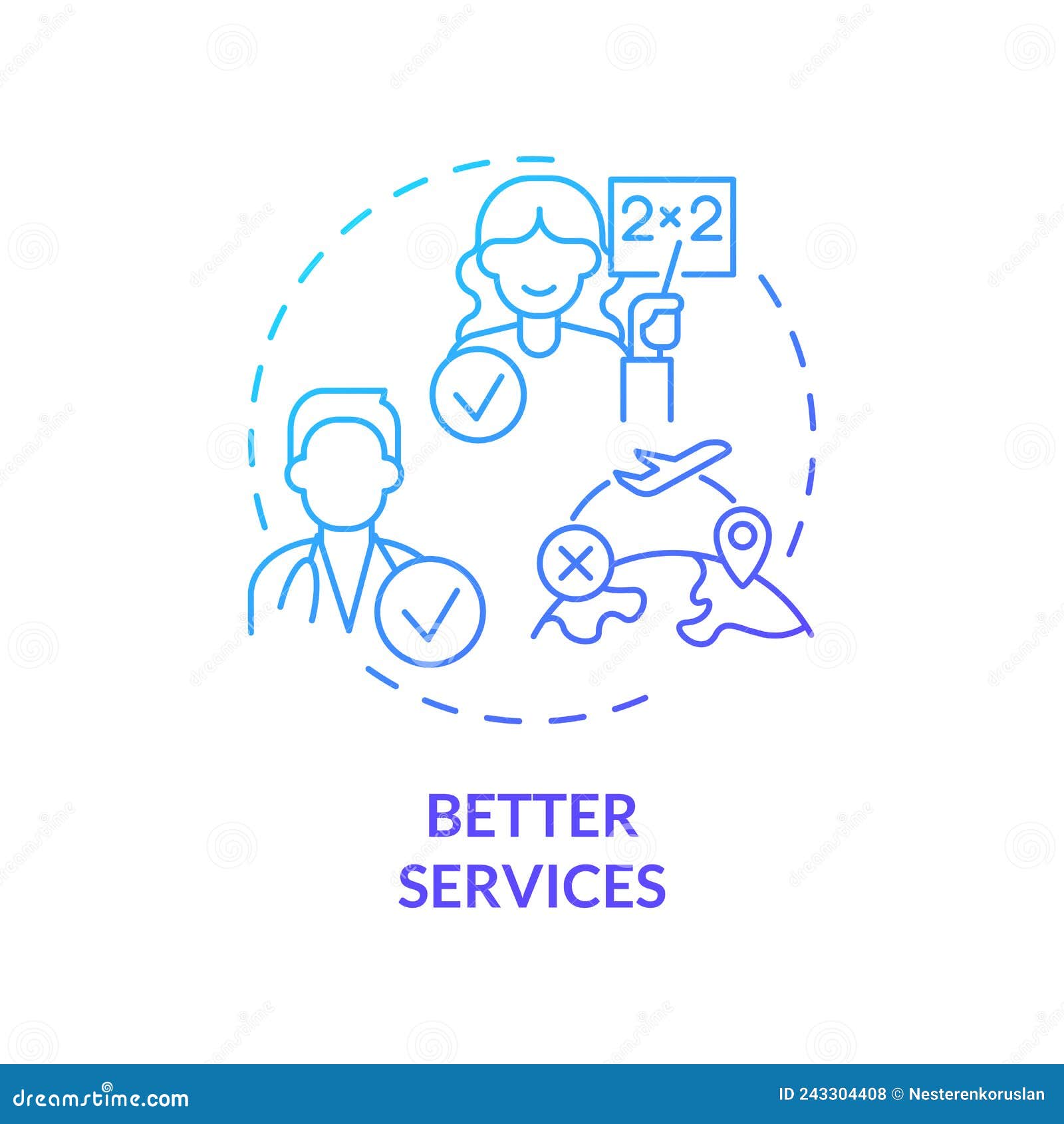 Better Services Blue Gradient Concept Icon Stock Vector - Illustration ...