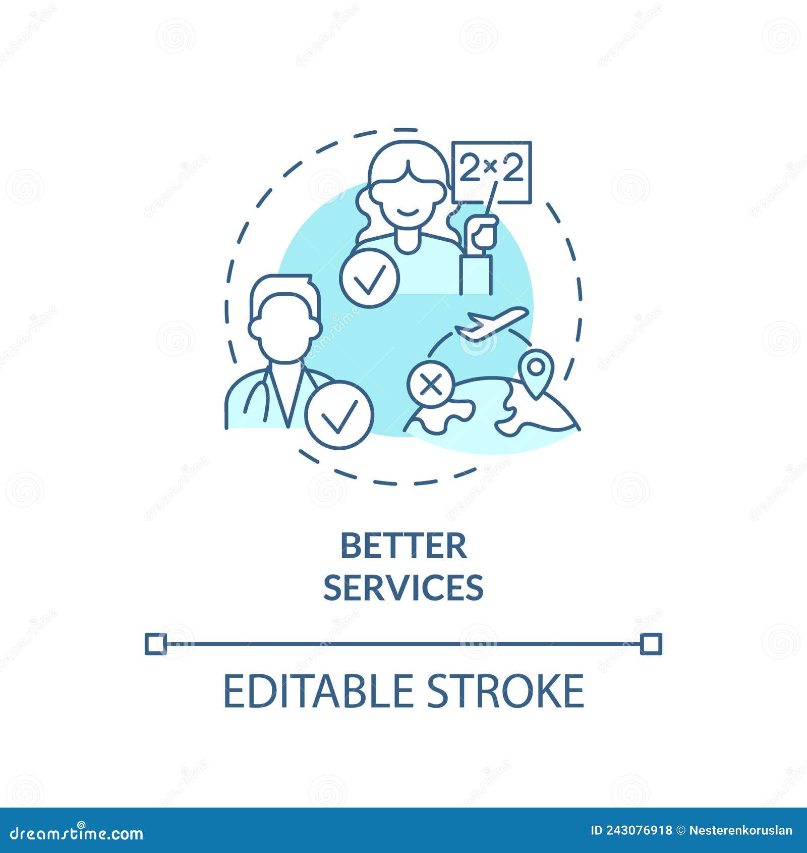 Better Services Turquoise Concept Icon Stock Vector - Illustration of ...