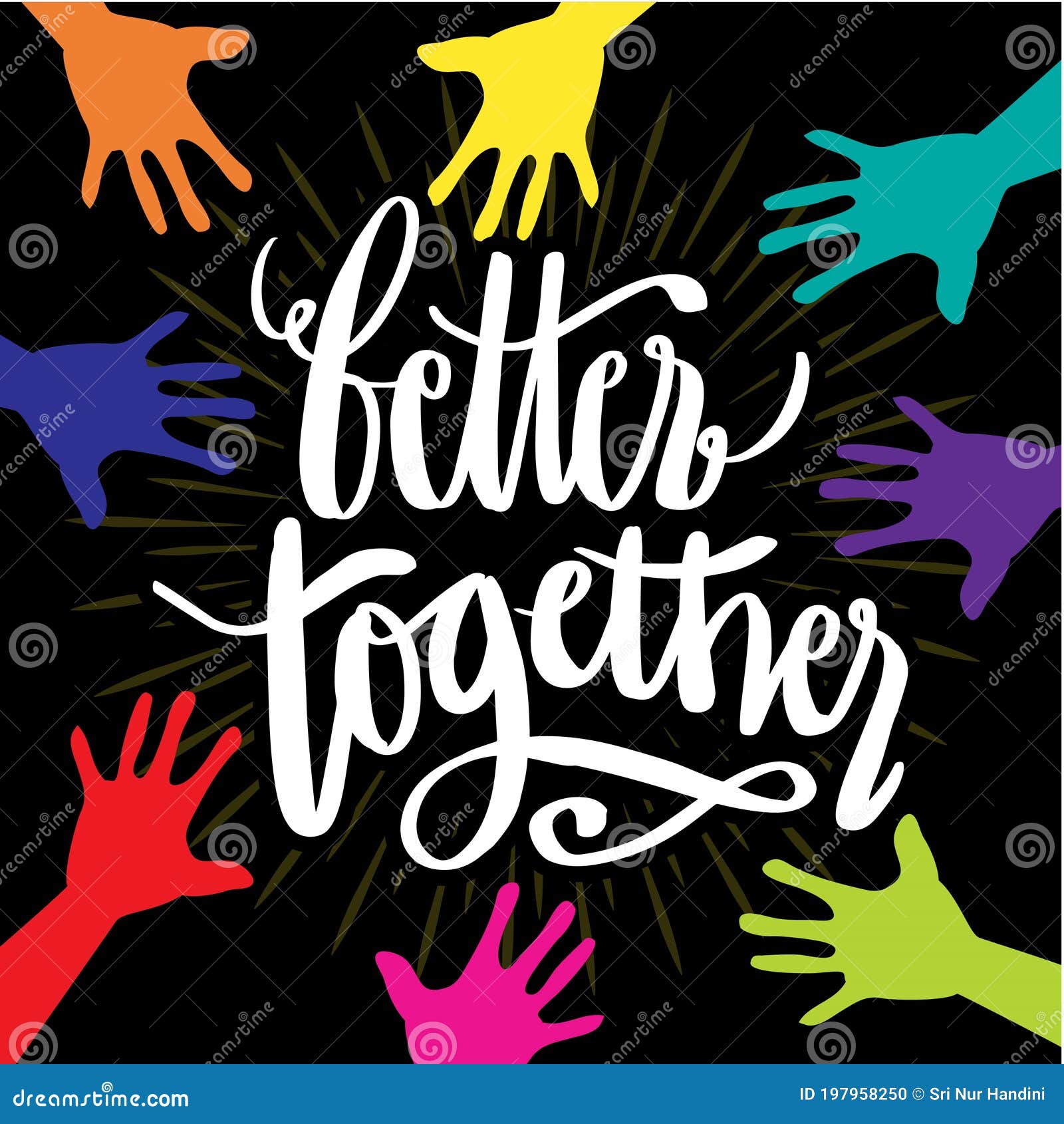 Better Together Hand Lettering. Vector Illustration | CartoonDealer.com ...