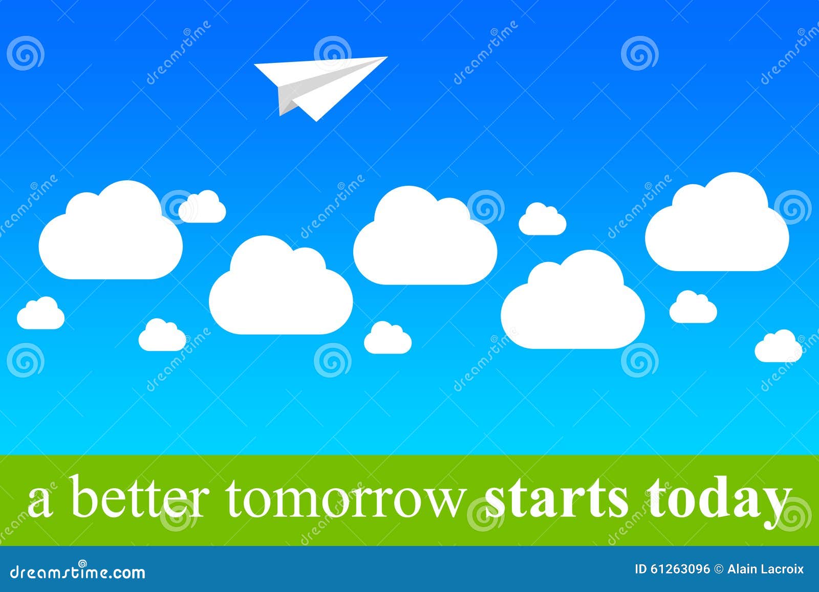 Better tomorrow stock illustration. Illustration of change - 61263096