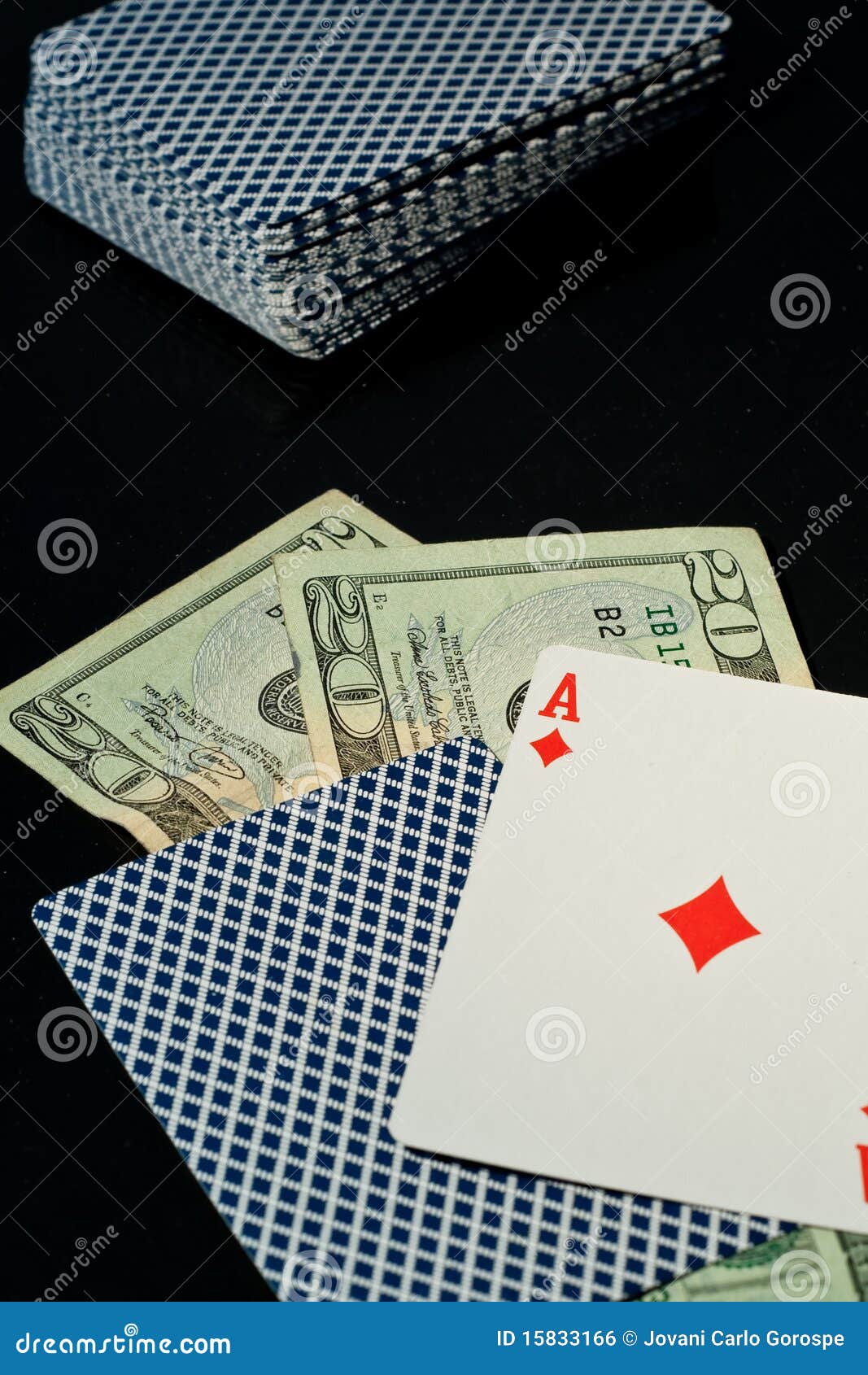 Betting it All on Blackjack Stock Photo - Image of addiction, gambler ...