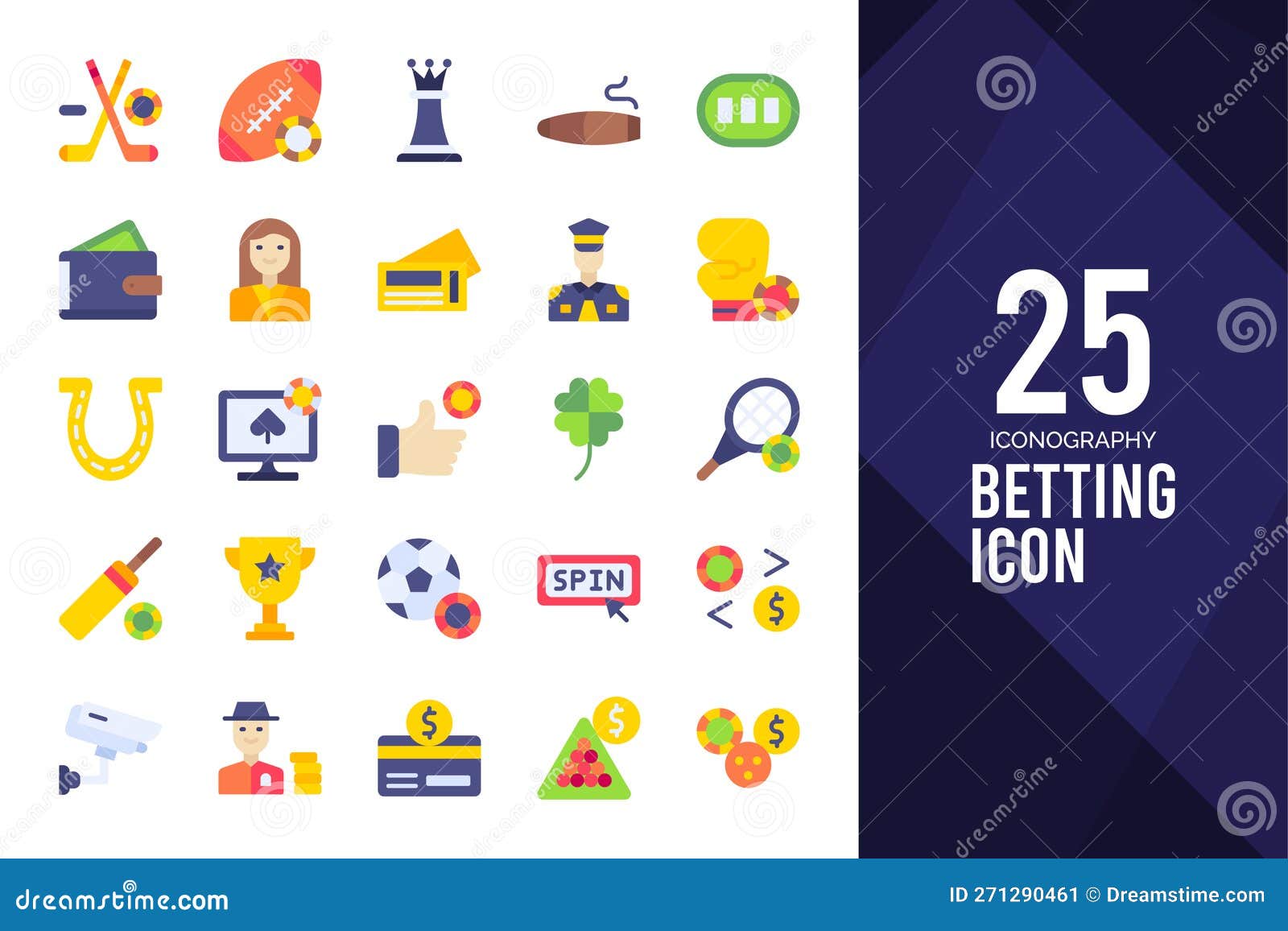 25 Betting Flat Icon Pack. Vector Illustration Stock Vector ...