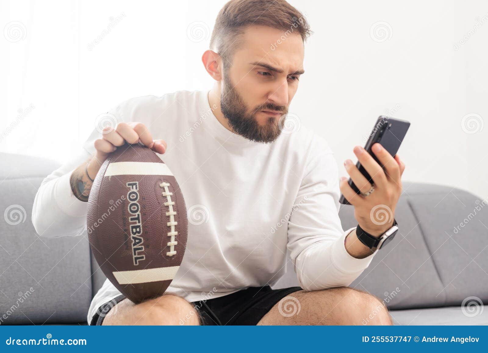 Betting Man through His Smart Phone. Stock Image - Image of shopping ...