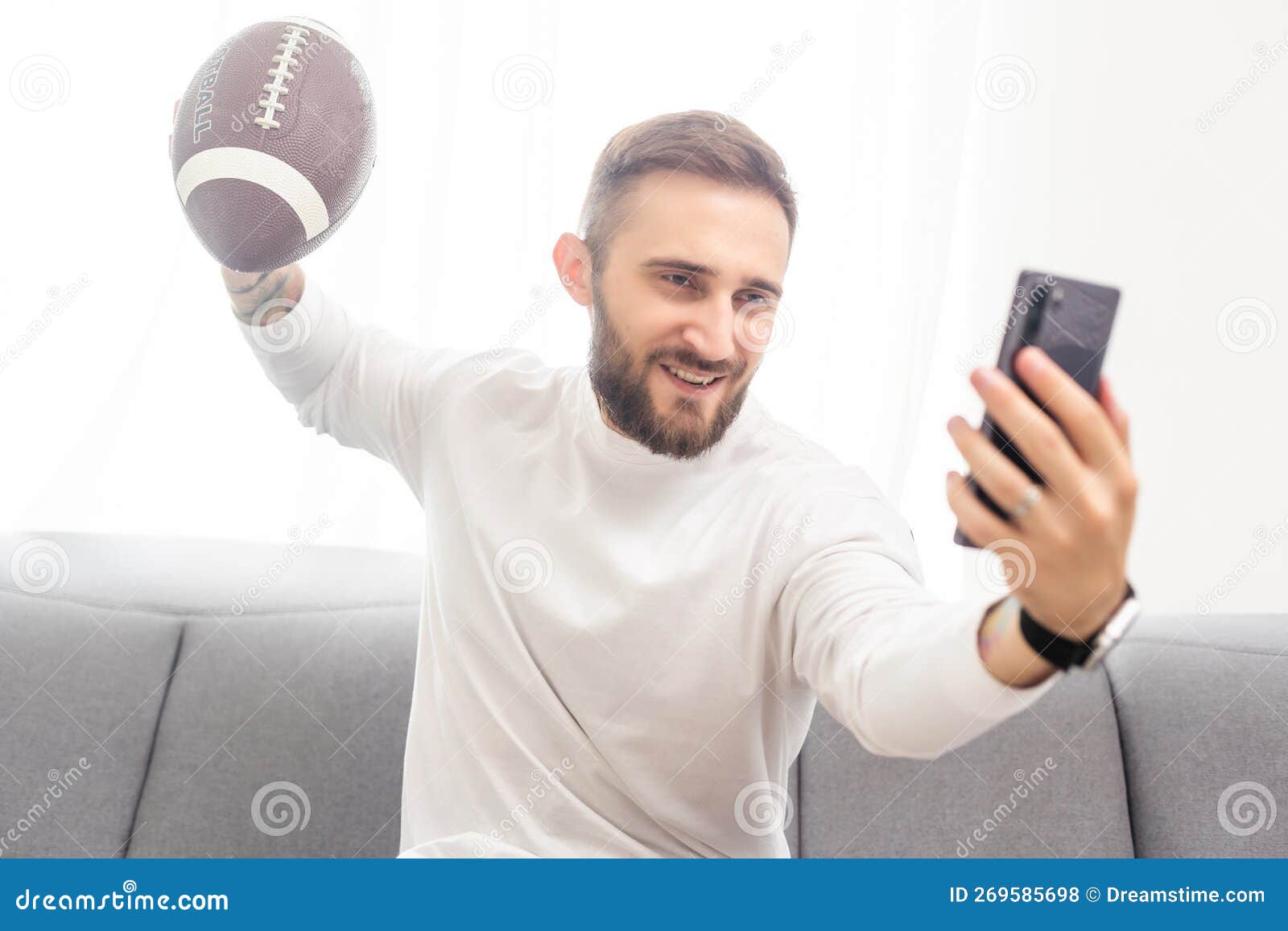 Betting Man through His Smart Phone. Stock Photo - Image of grass ...