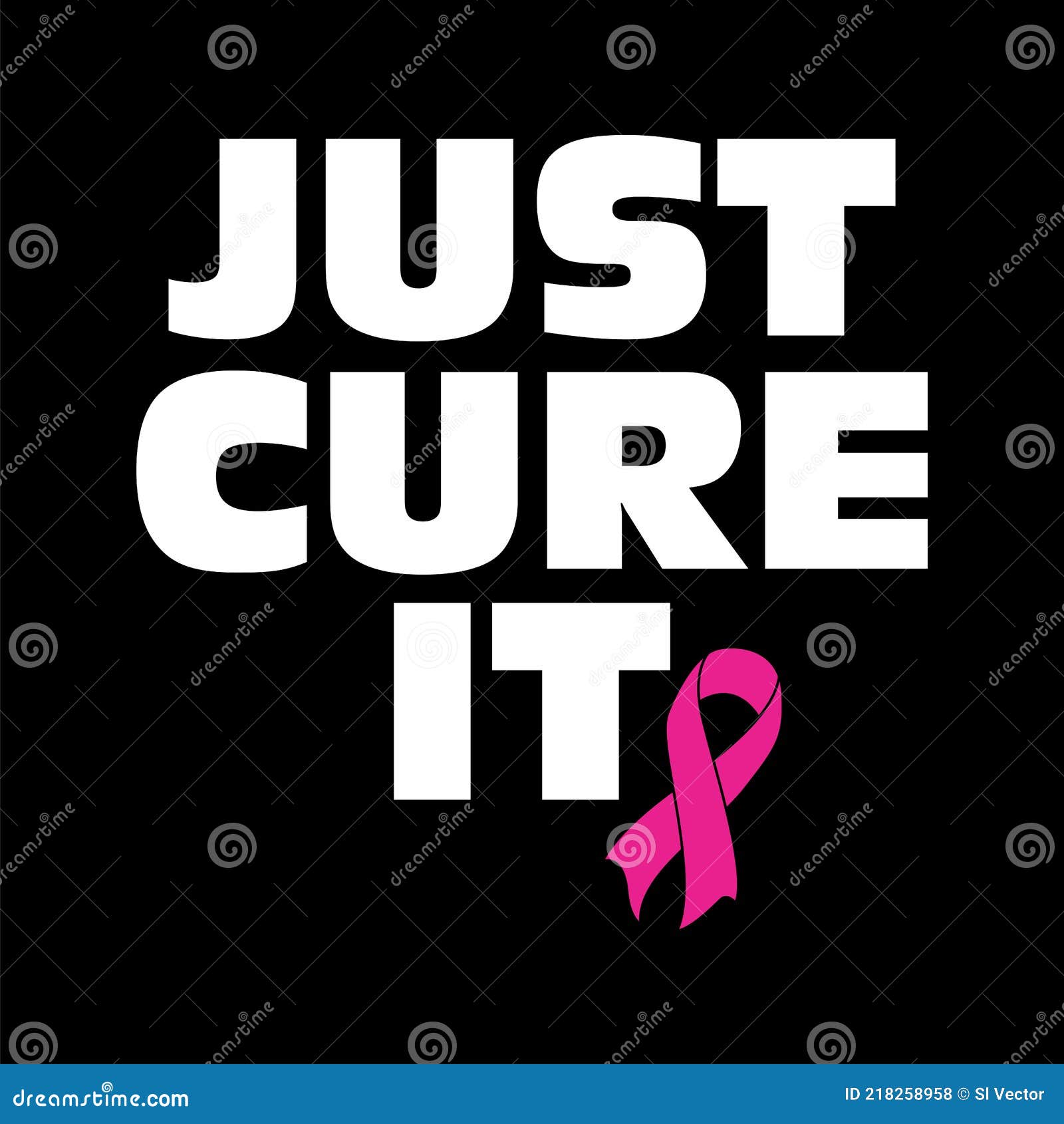 Just Cure it, Breast Cancer Day, 15 October, Awareness Symbol, Vector ...