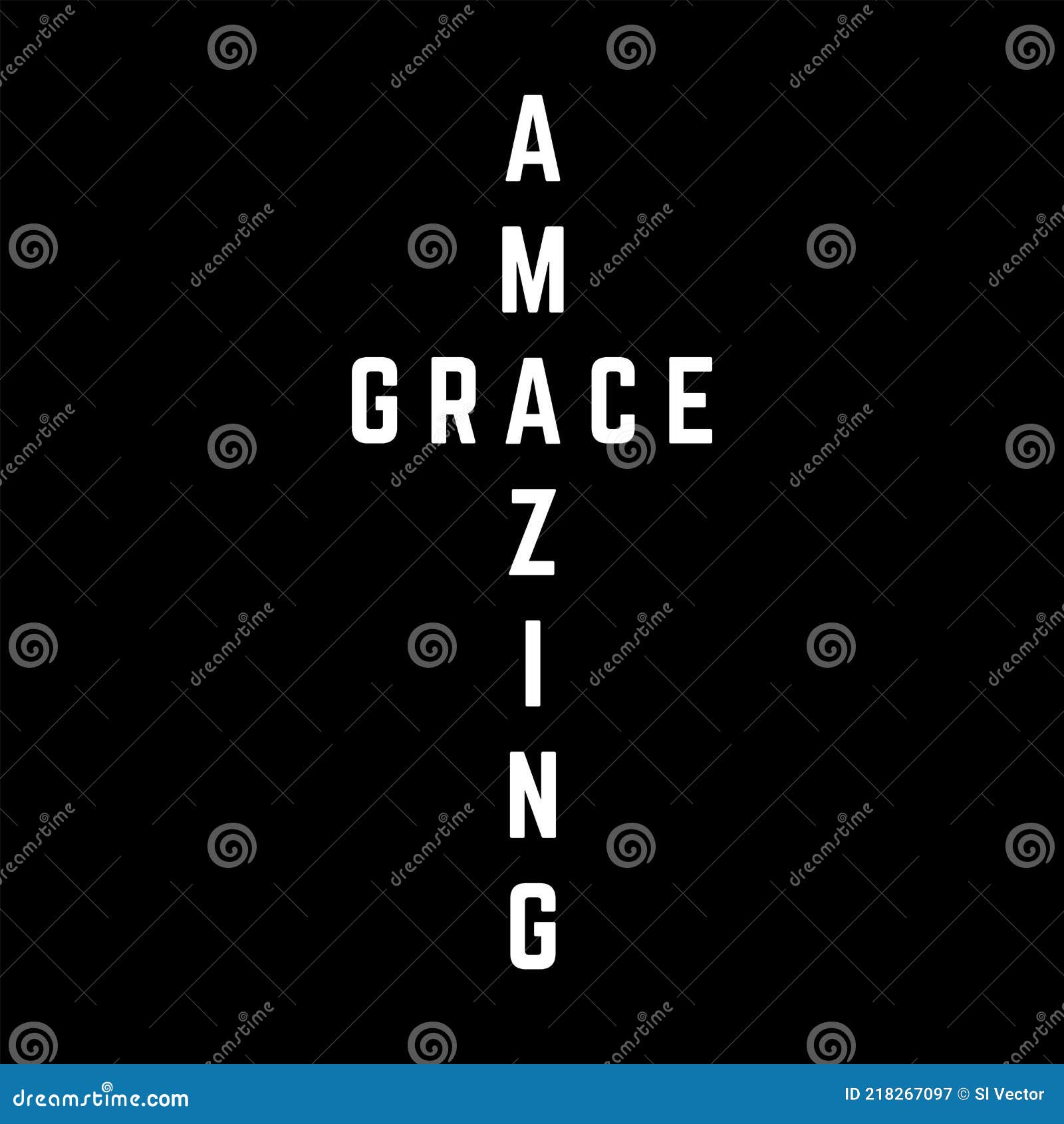 Amazing Grace. Lettering. Calligraphy Vector. Ink Illustration Royalty ...