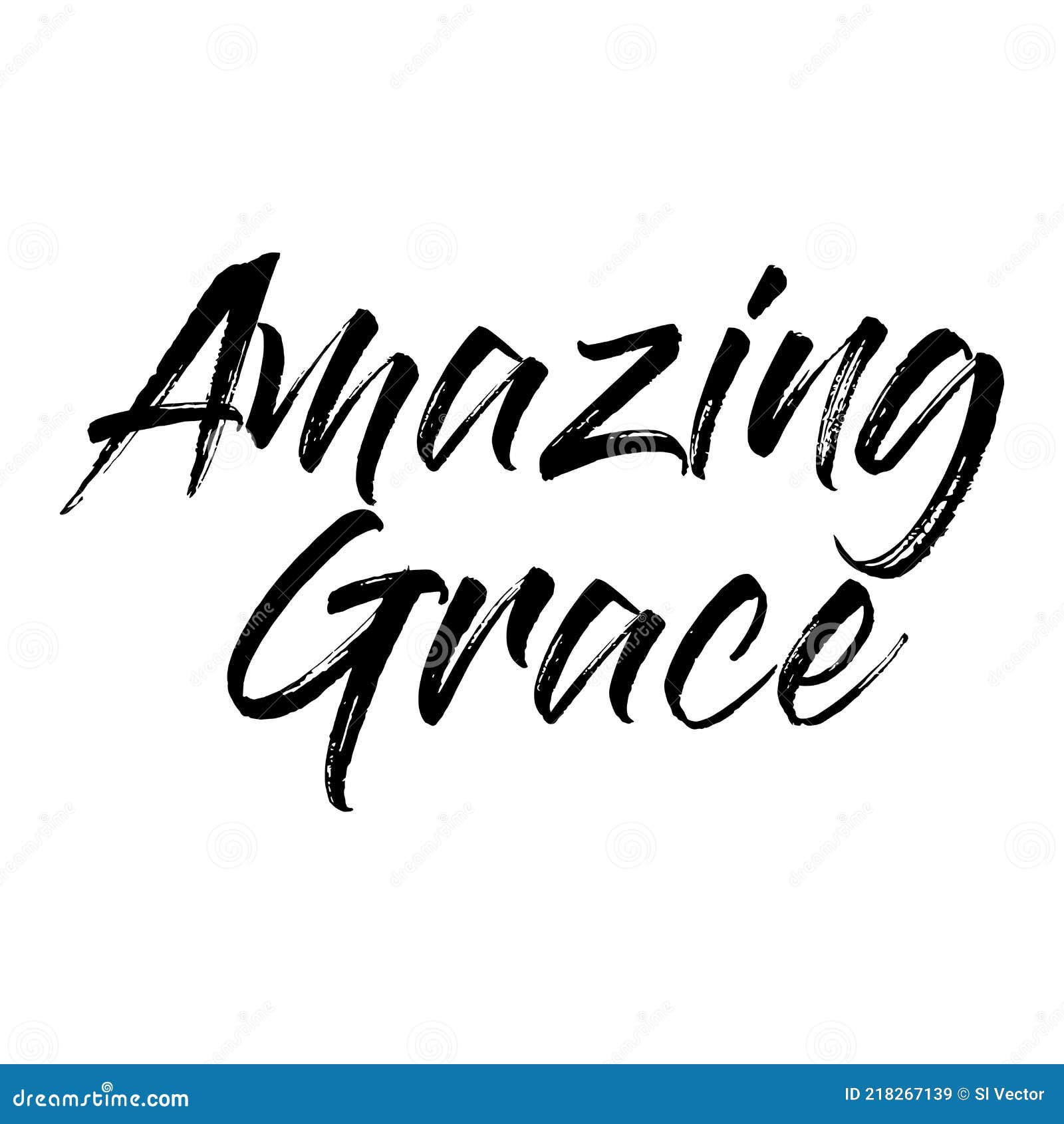 Amazing Grace. Lettering. Calligraphy Vector. Ink Illustration Royalty ...