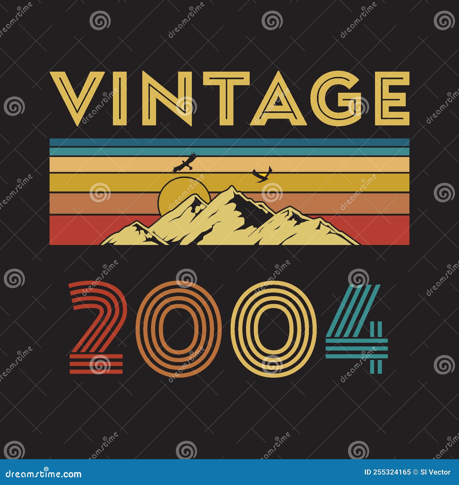 2004 Vintage T Shirt Design Vector, Vintage Design Stock Vector ...