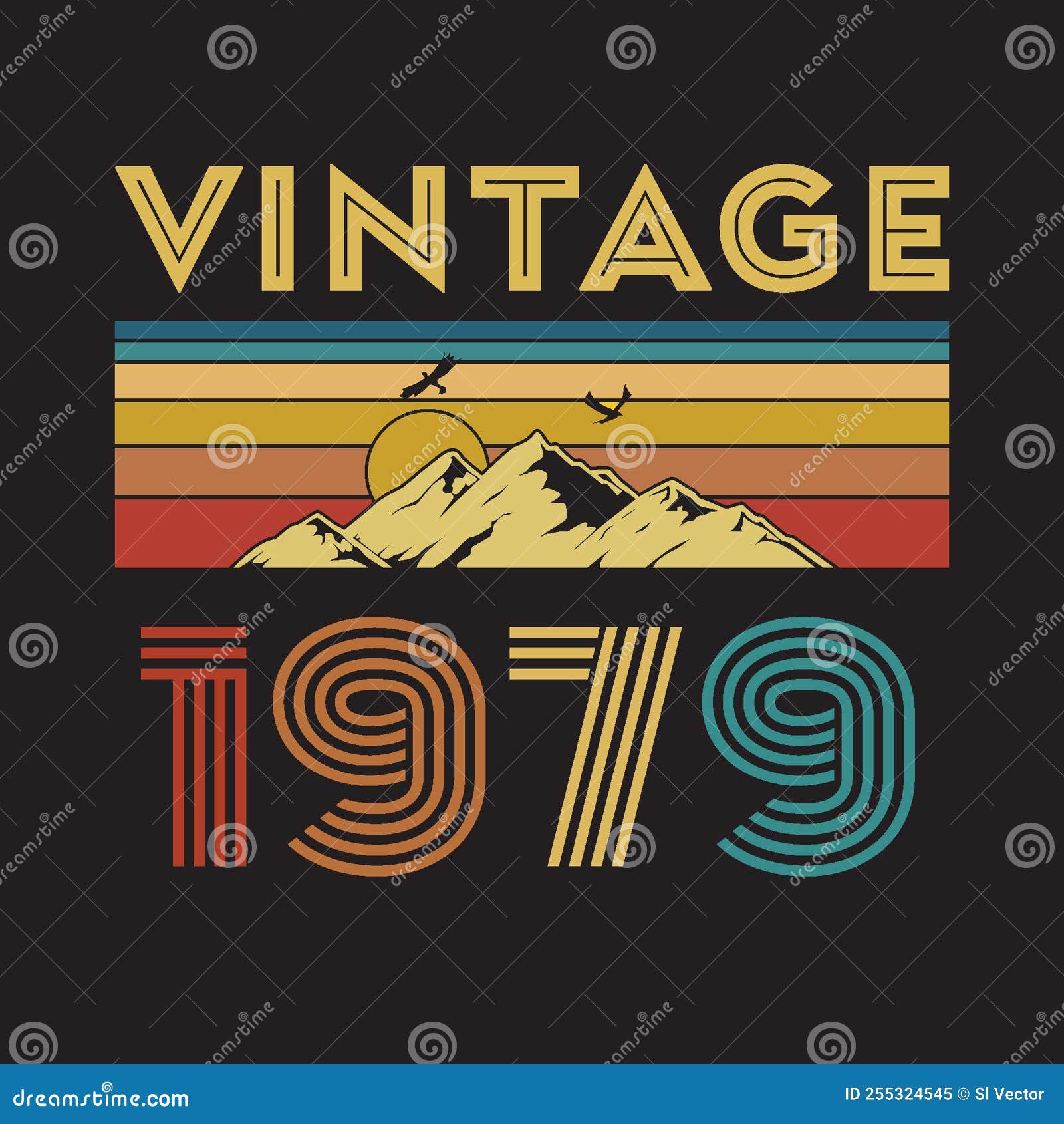 1979 Vintage T Shirt Design Vector, Vintage Design Stock Vector ...