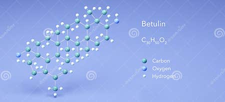 Betulin Molecule, Molecular Structures, C30h50o2 3d Model, Structural ...