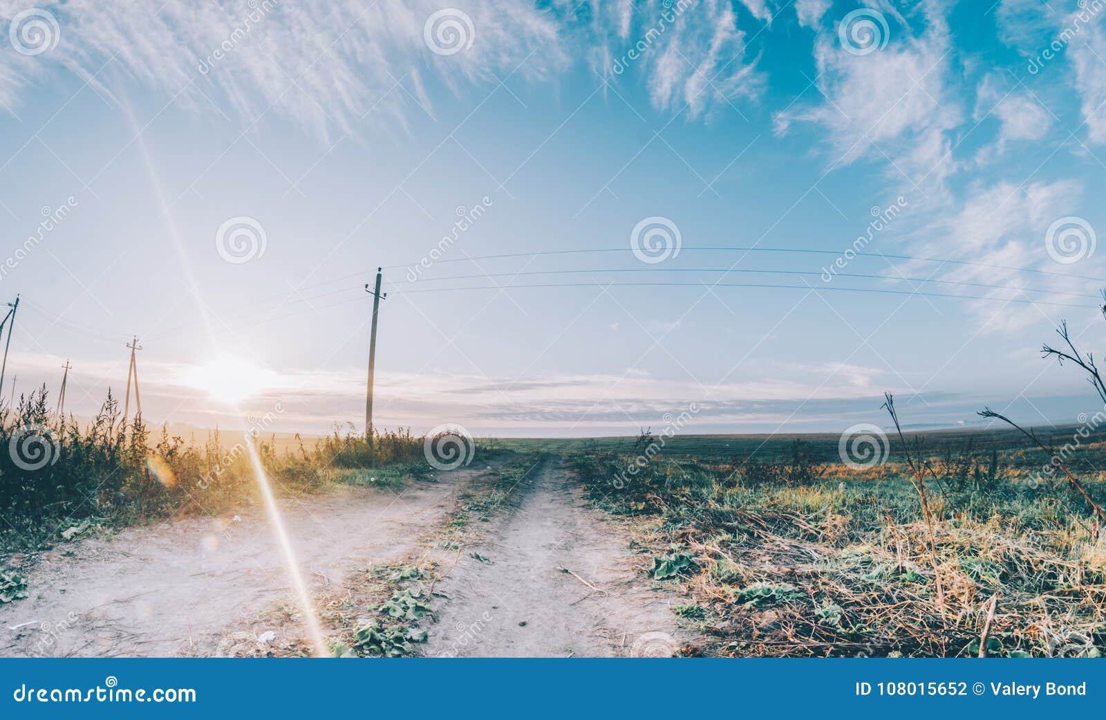 Sun in Field stock photo. Image of industry, landscape - 108015652
