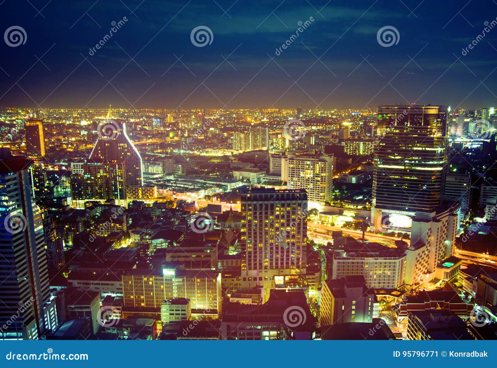 Beuatiful Night Life - European Cityscape Stock Image - Image of ...