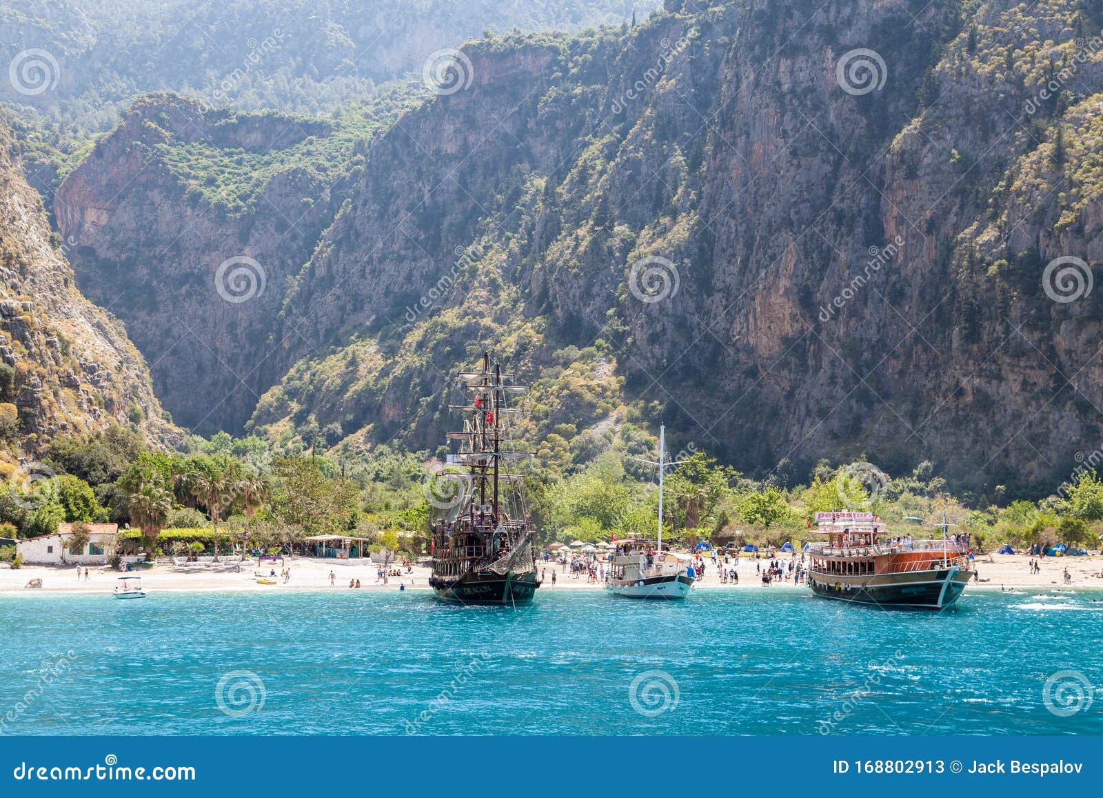 Beutiful Harbour and Pirate Ships Stock Image - Image of fantasy, sail ...