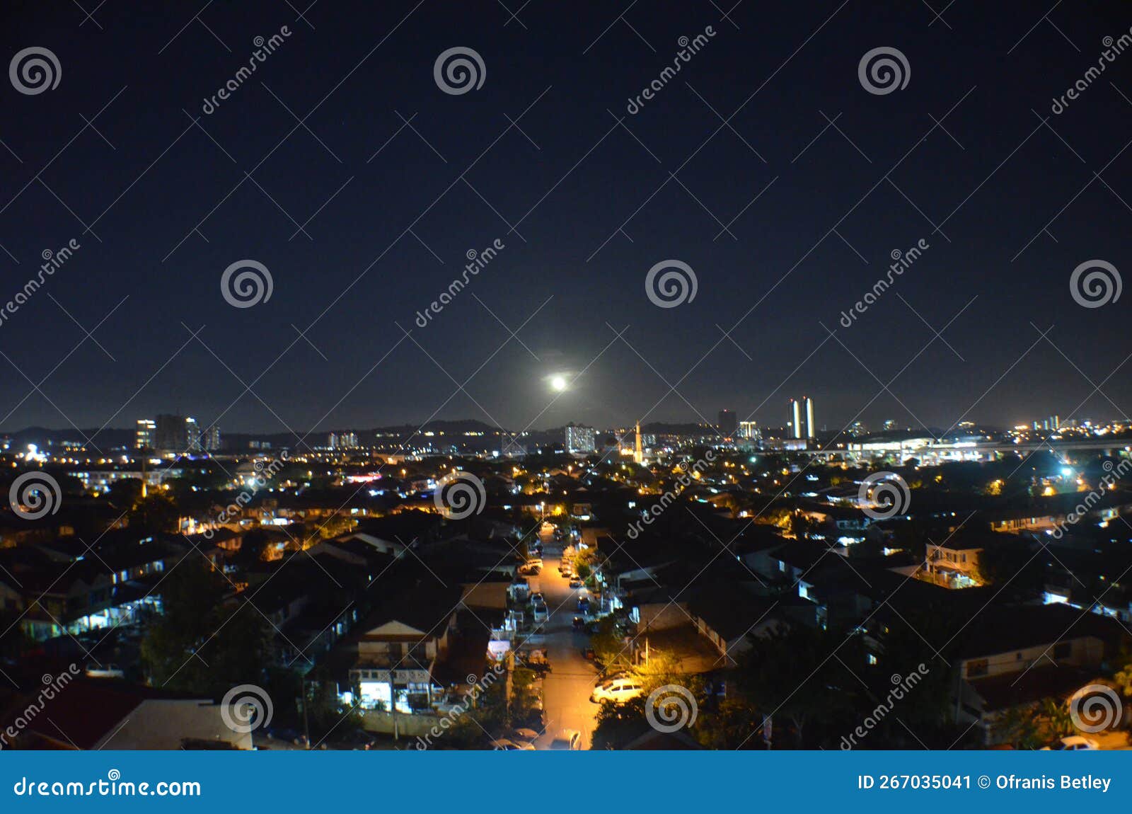 Beutiful Night View Moon Sky Stock Image - Image of horizon, night ...