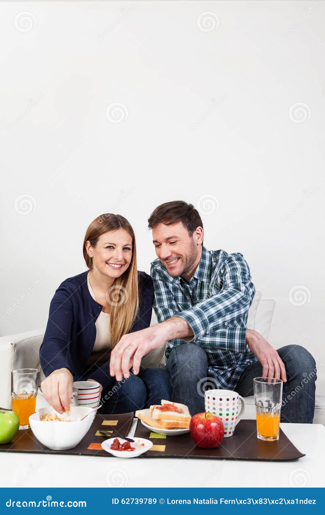 Beutifull Couple Having a Breakfast Stock Image - Image of glass ...