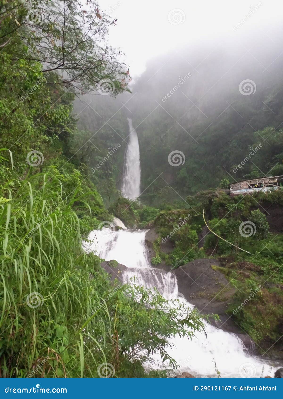 Beutifull Waterfalls in the Village Stock Image - Image of creek ...